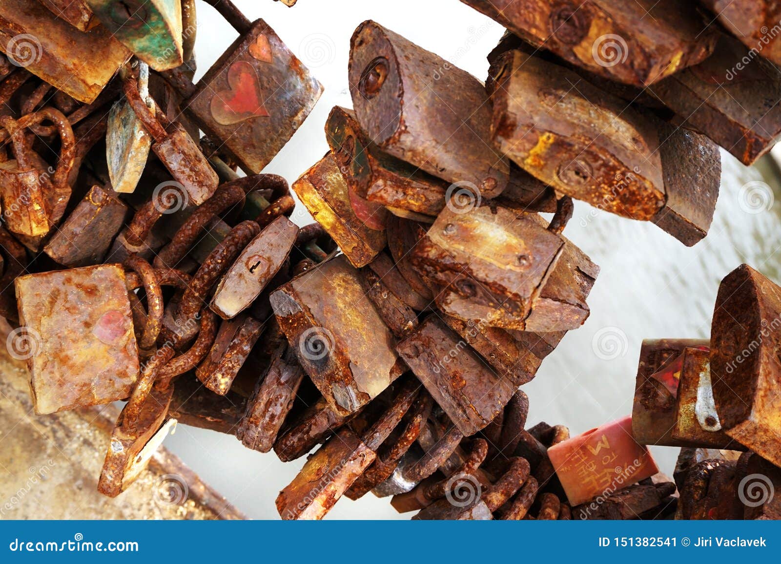 Padlock Texture As Tourist Vandalism Stock Image - Image of colorful ...