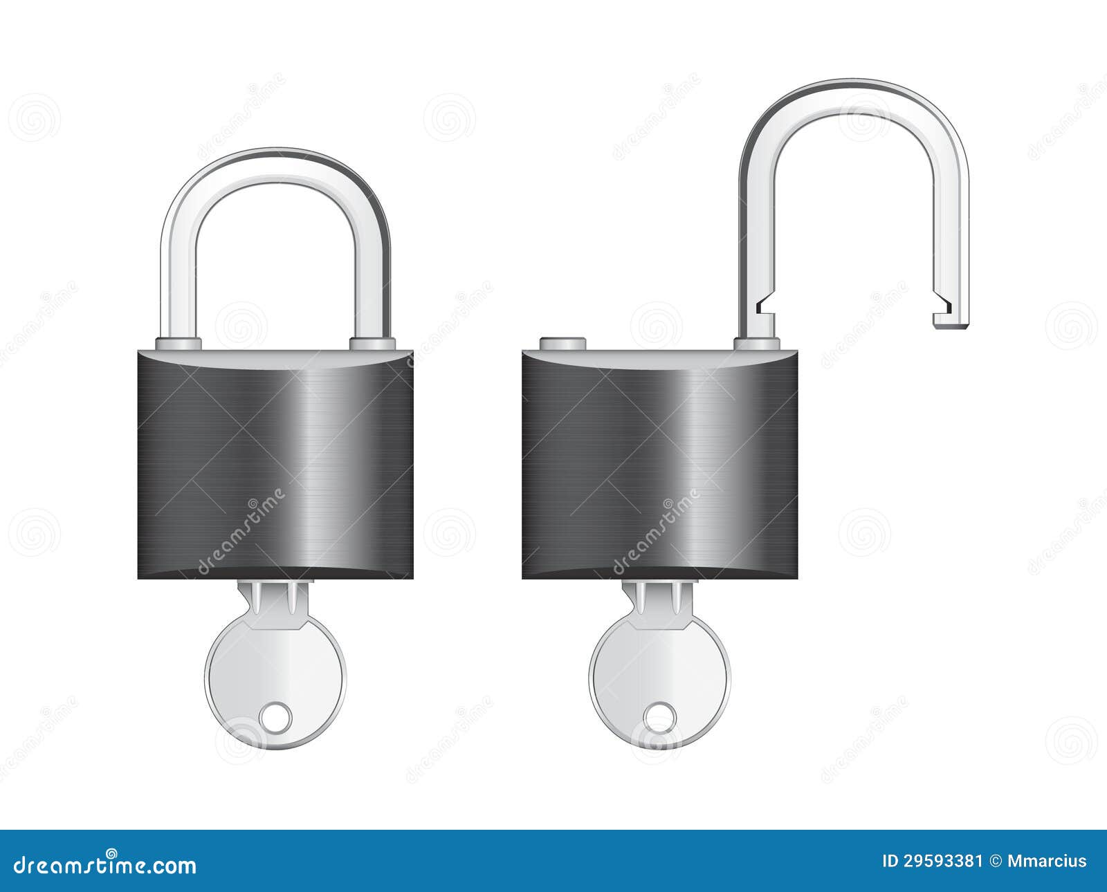Padlock vector stock vector. Illustration of padlock - 29593381
