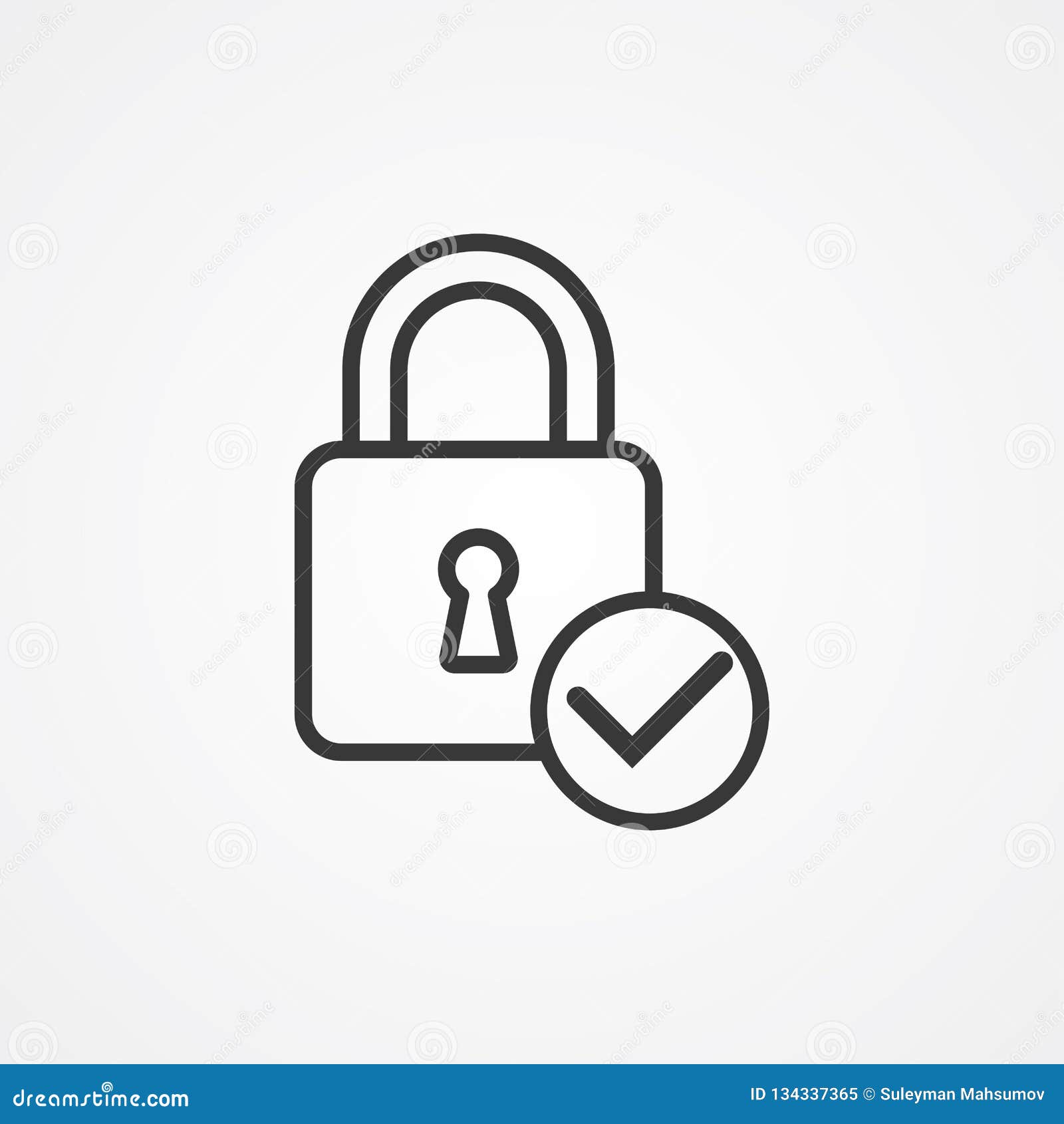 Padlock Vector Icon Sign Symbol Stock Vector - Illustration of black ...