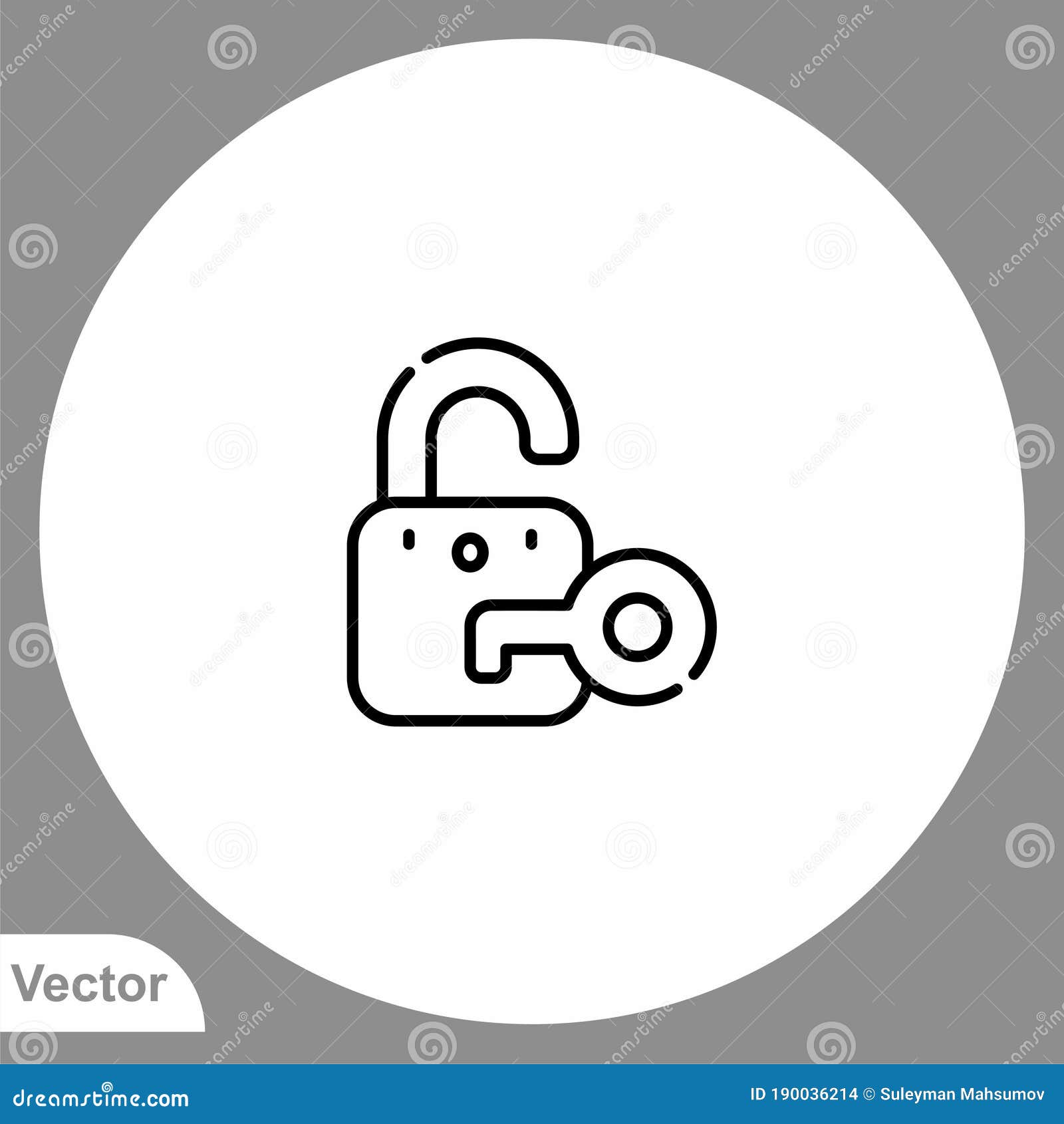 Padlock Vector Icon Sign Symbol Stock Vector - Illustration of element ...