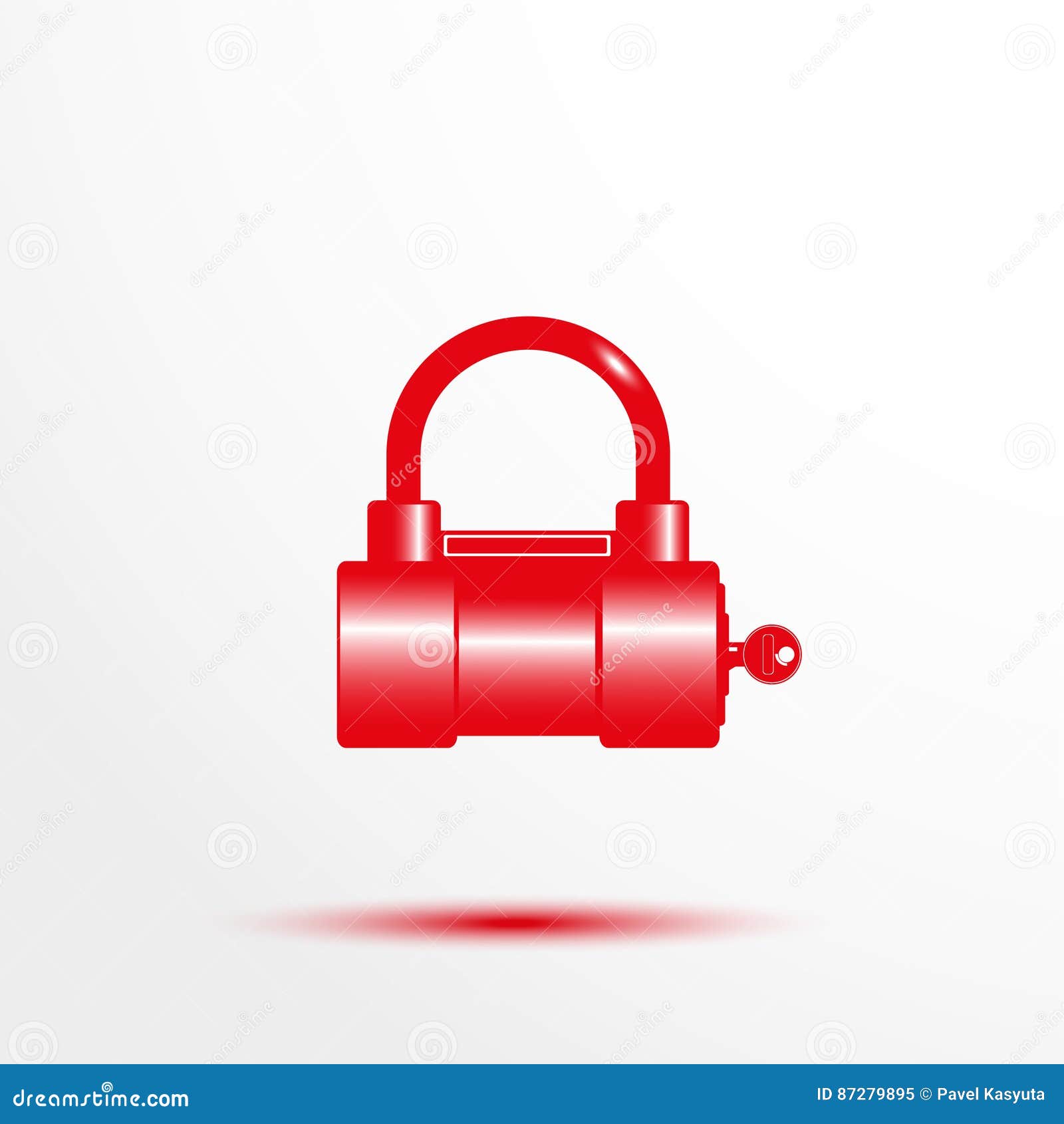 The Padlock. Vector Illustration. Stock Vector - Illustration of label ...