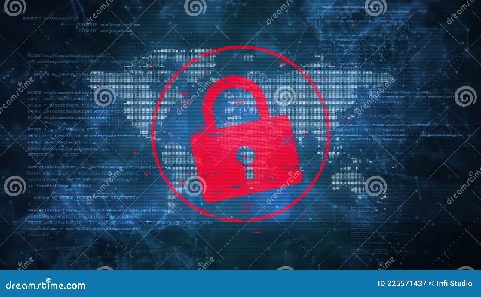 Padlock Virus or Unsecured Skull and Bone As a Symbol of Hacking ...