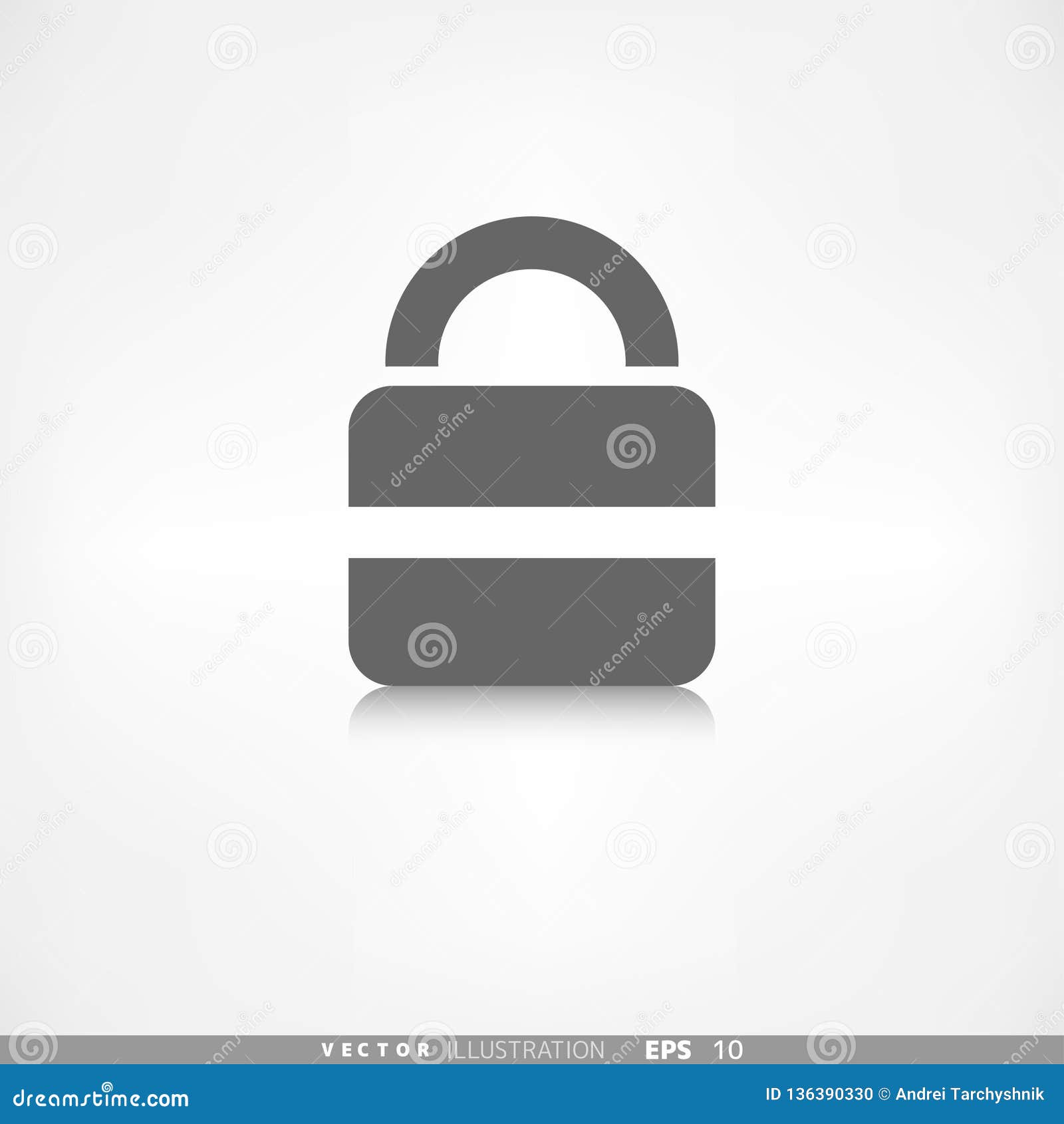 Padlock Web Icon Vector Illustration. Stock Vector - Illustration of ...