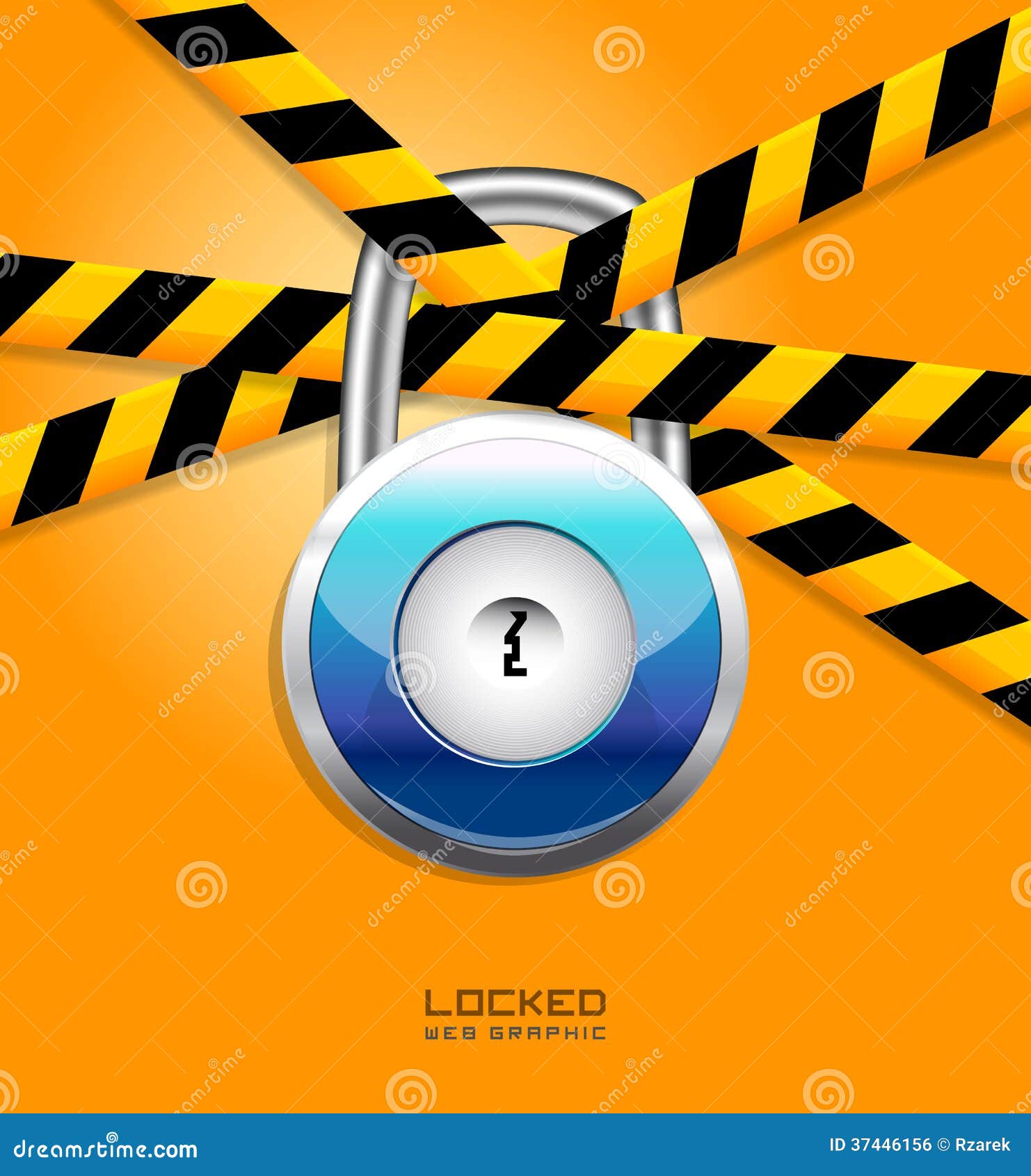 Padlock stock vector. Illustration of internet, website - 37446156