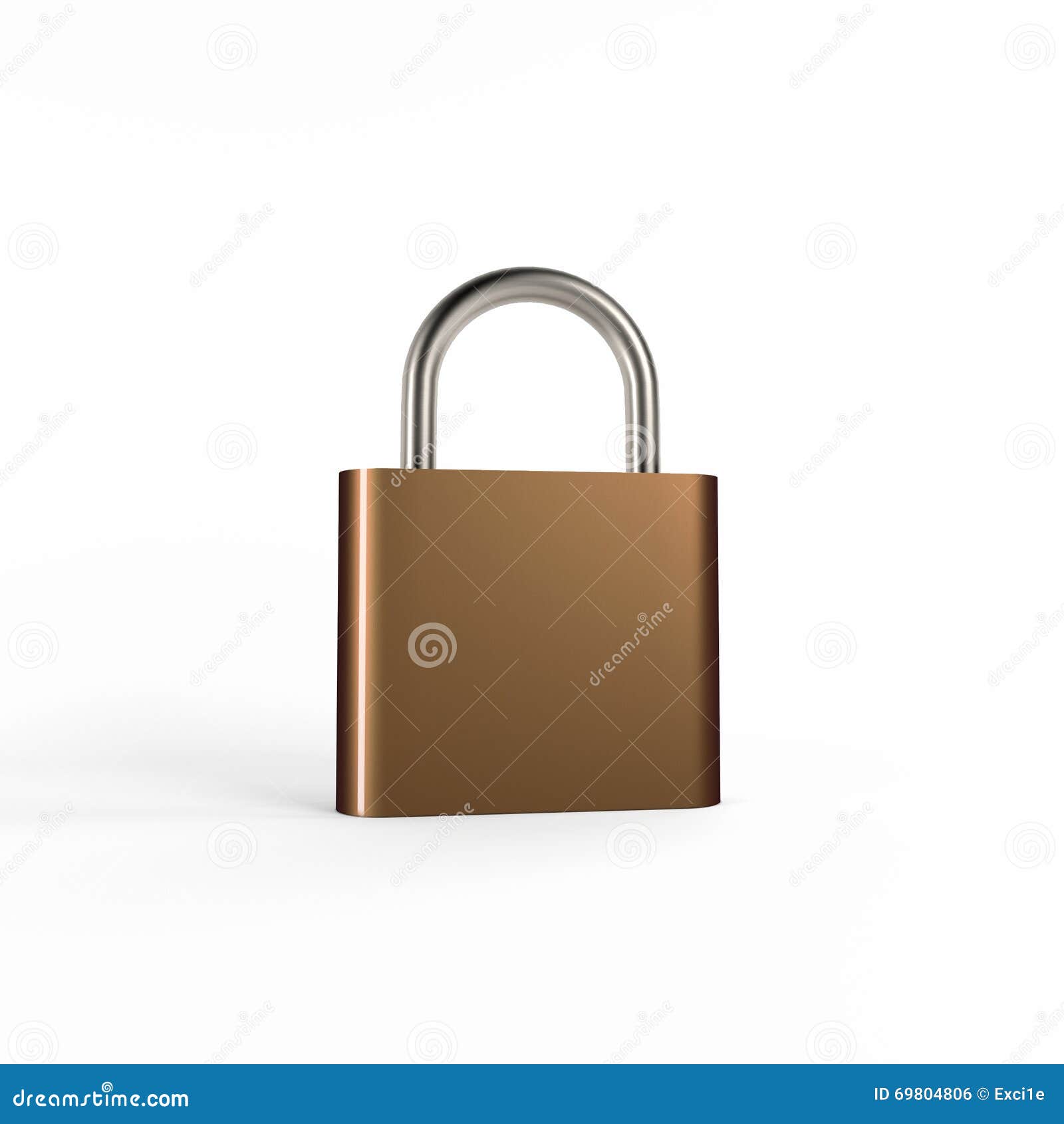 Padlock on a White Background. Stock Illustration - Illustration of ...