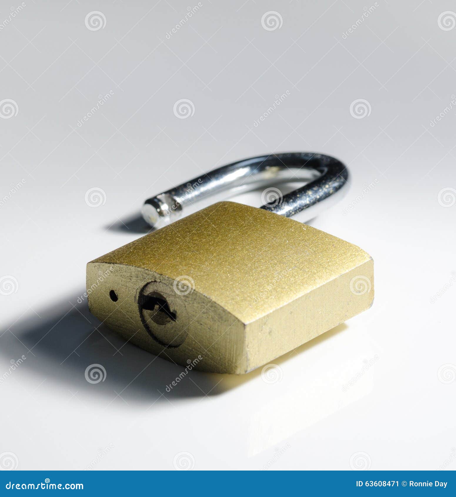 Padlock on white stock image. Image of nopeople, keyhole - 63608471