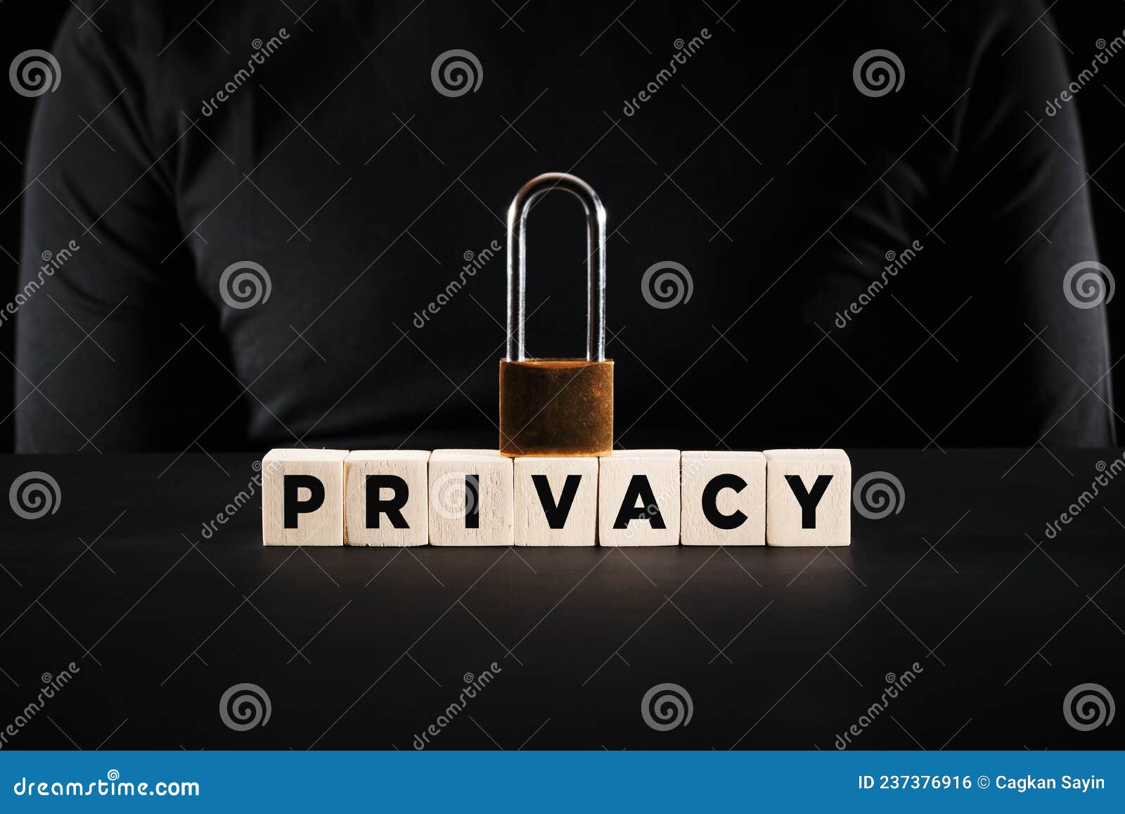 Padlock on Wooden Blocks with the Word Privacy. Privacy and Security in ...