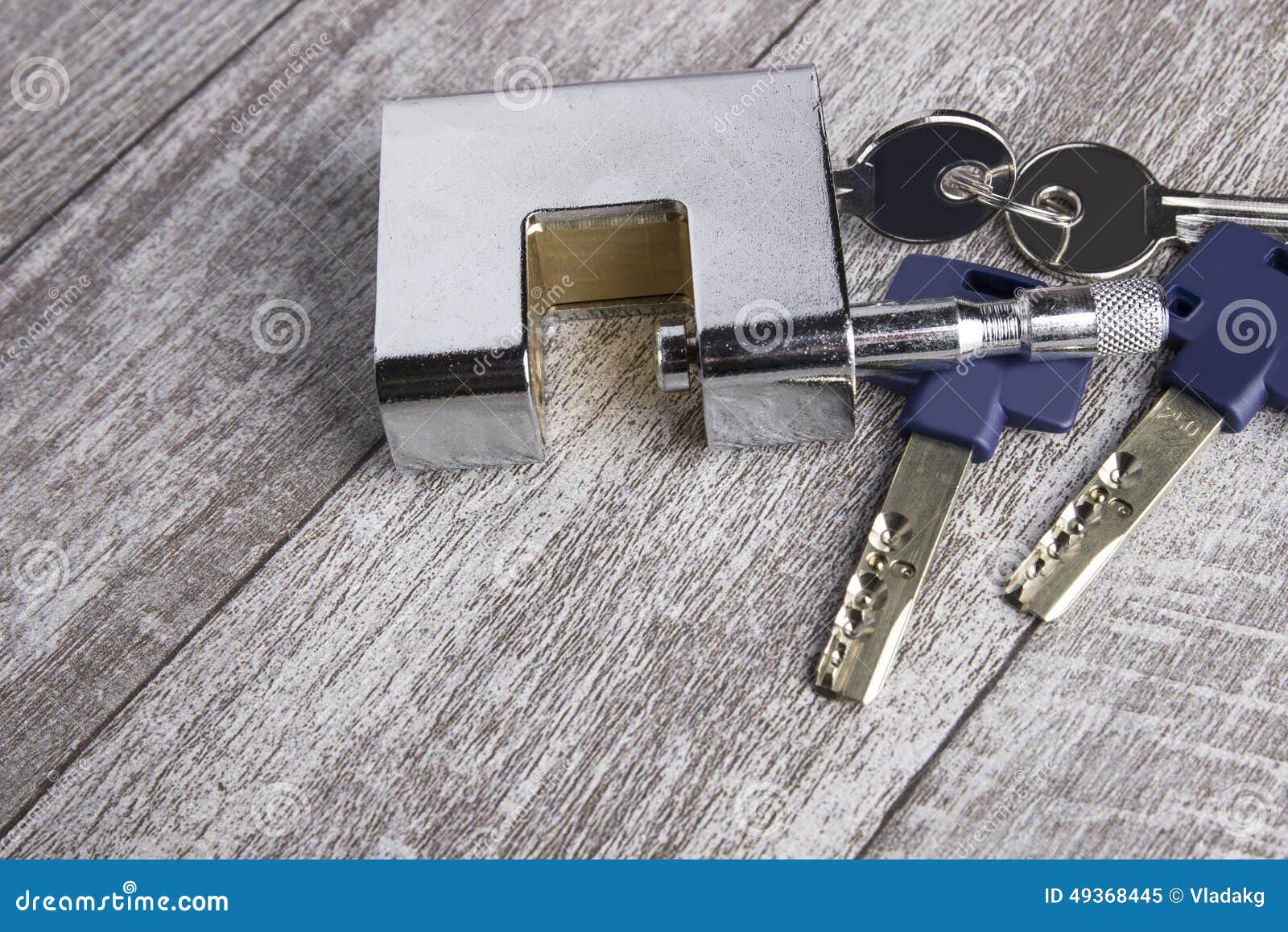 Padlock on wooden table stock image. Image of join, safety - 49368445