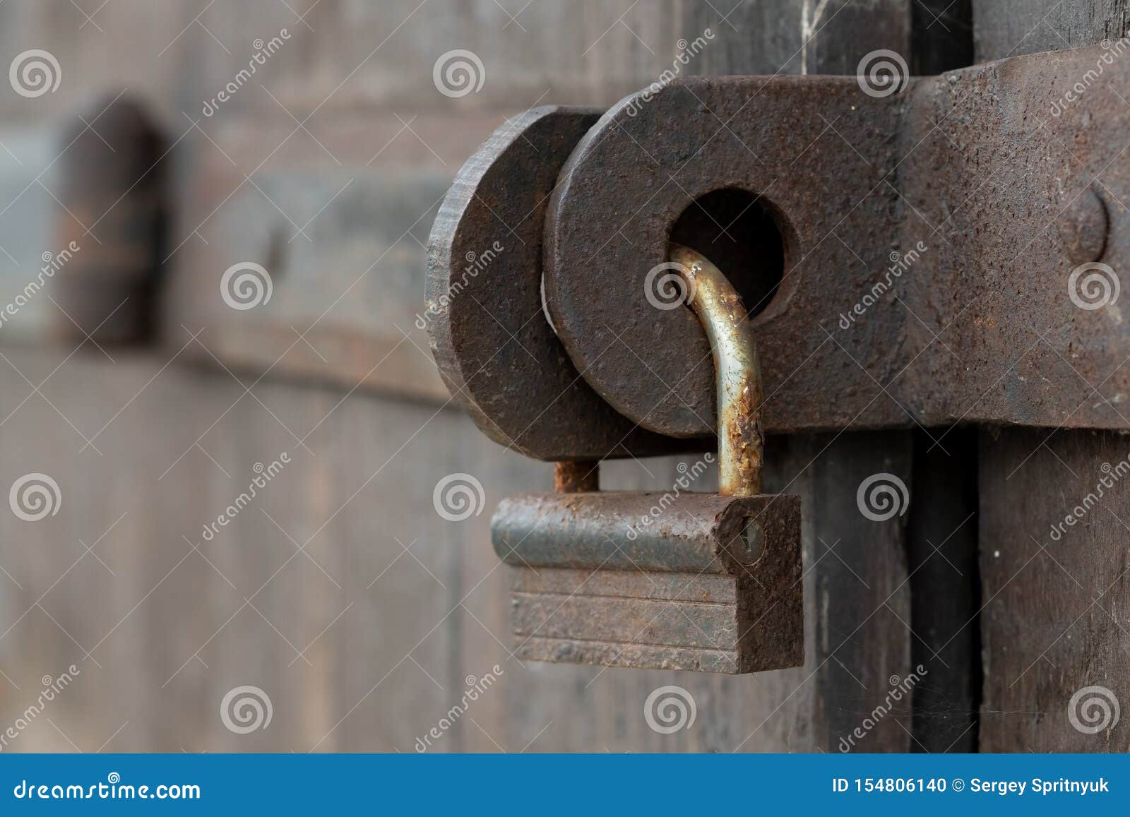 Padlock in Wooden Wall Texture Stock Photo Image Stock Photo - Image of ...
