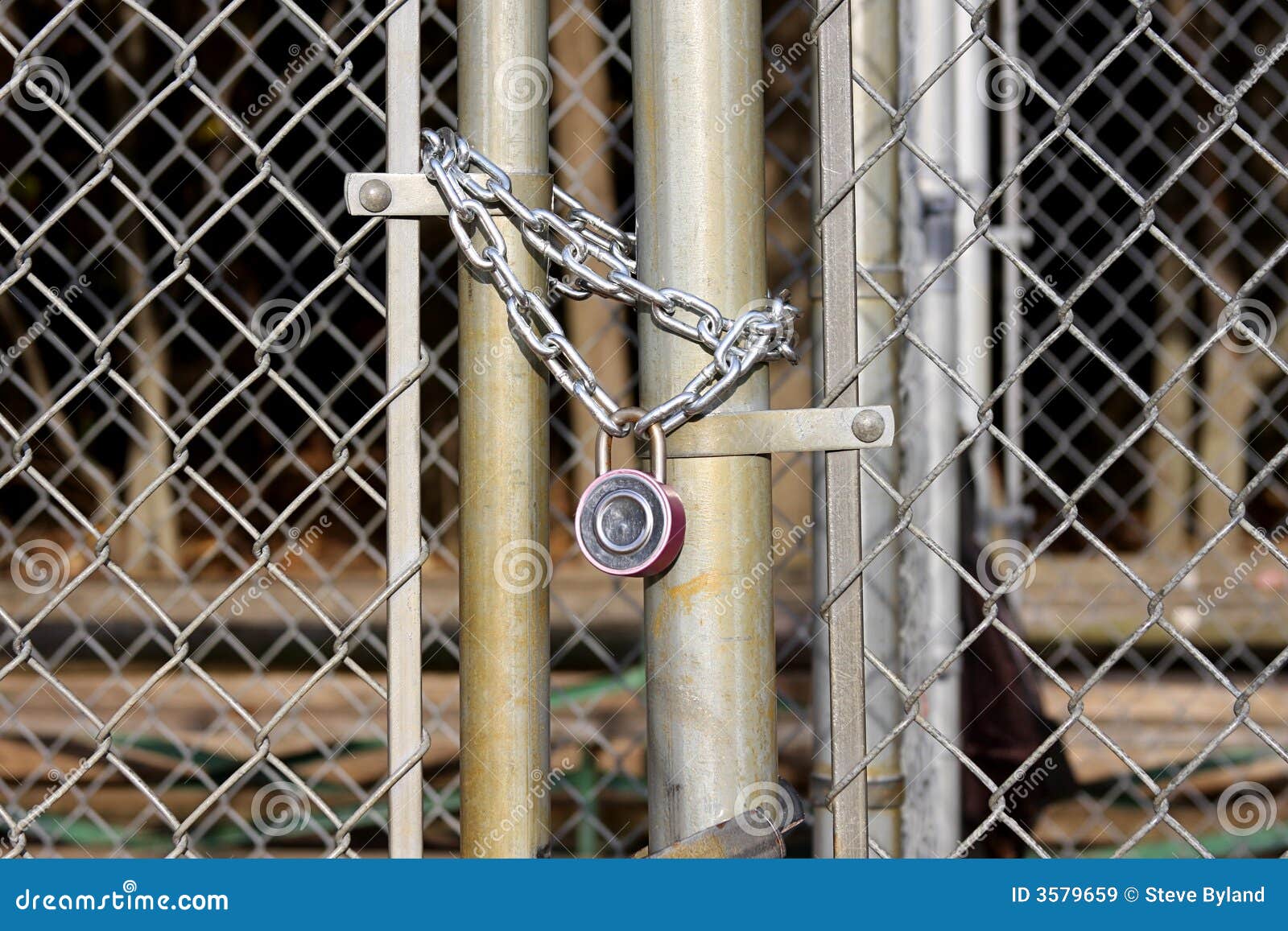 Padlocked Gate stock image. Image of lock, guard, danger - 3579659