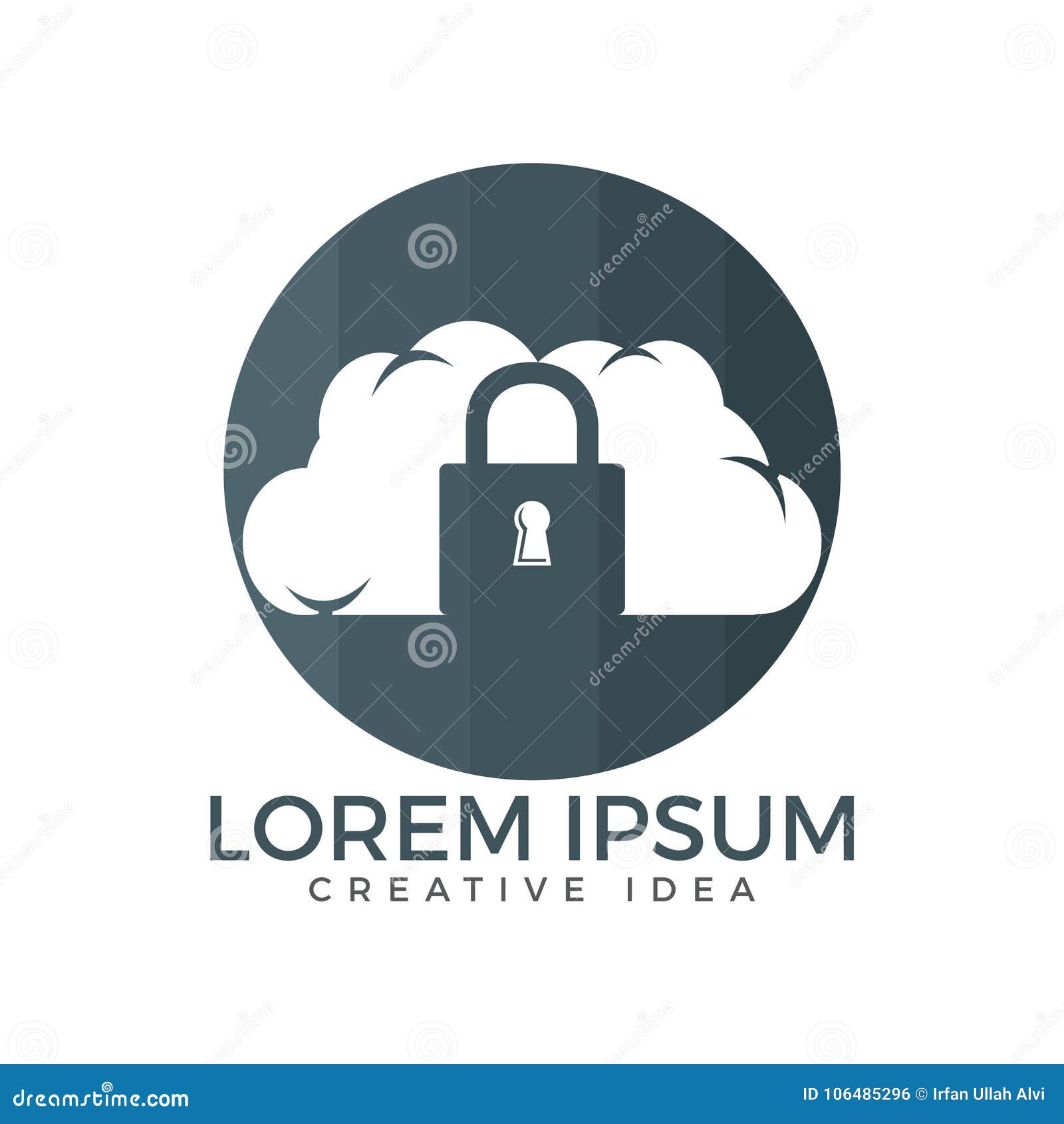 Cloud Security Logo Design Template. Stock Vector - Illustration of ...