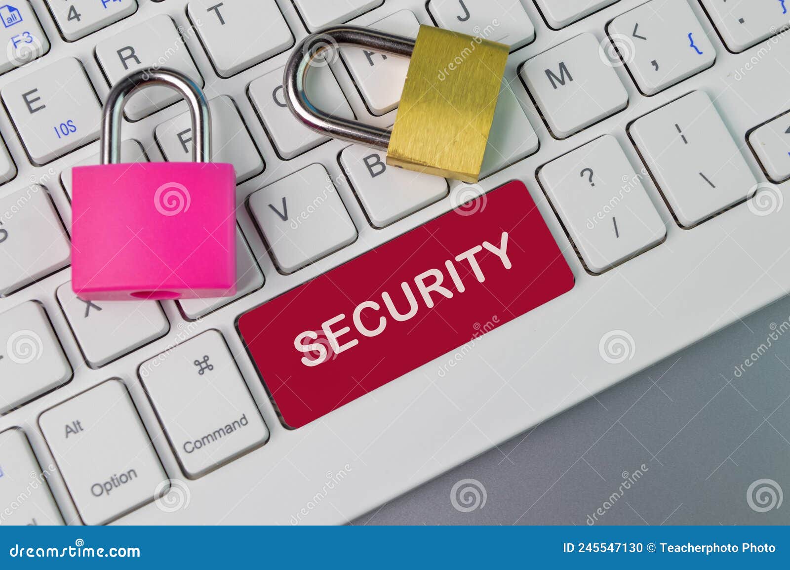 Padlocks on the Computer Keyboard with Text SECURITY Editorial Image ...