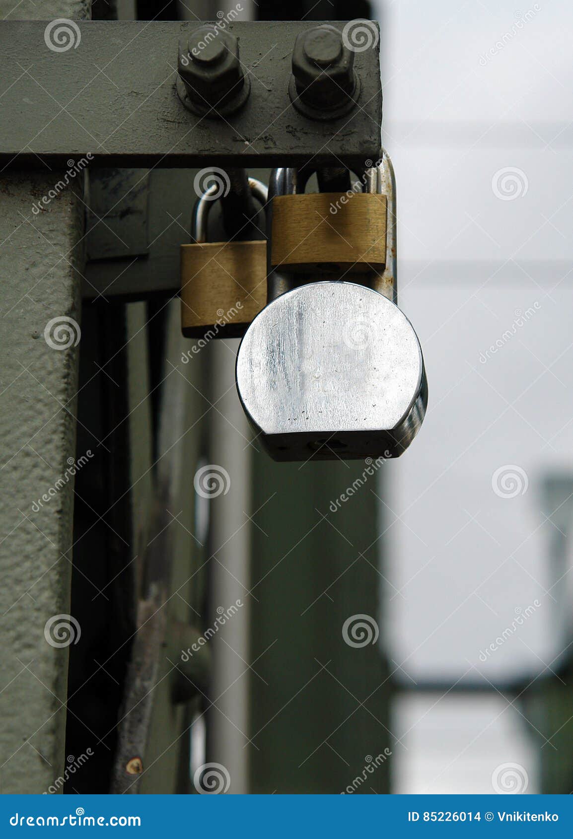 Padlocks on a Metal Structure Stock Photo - Image of padlock ...
