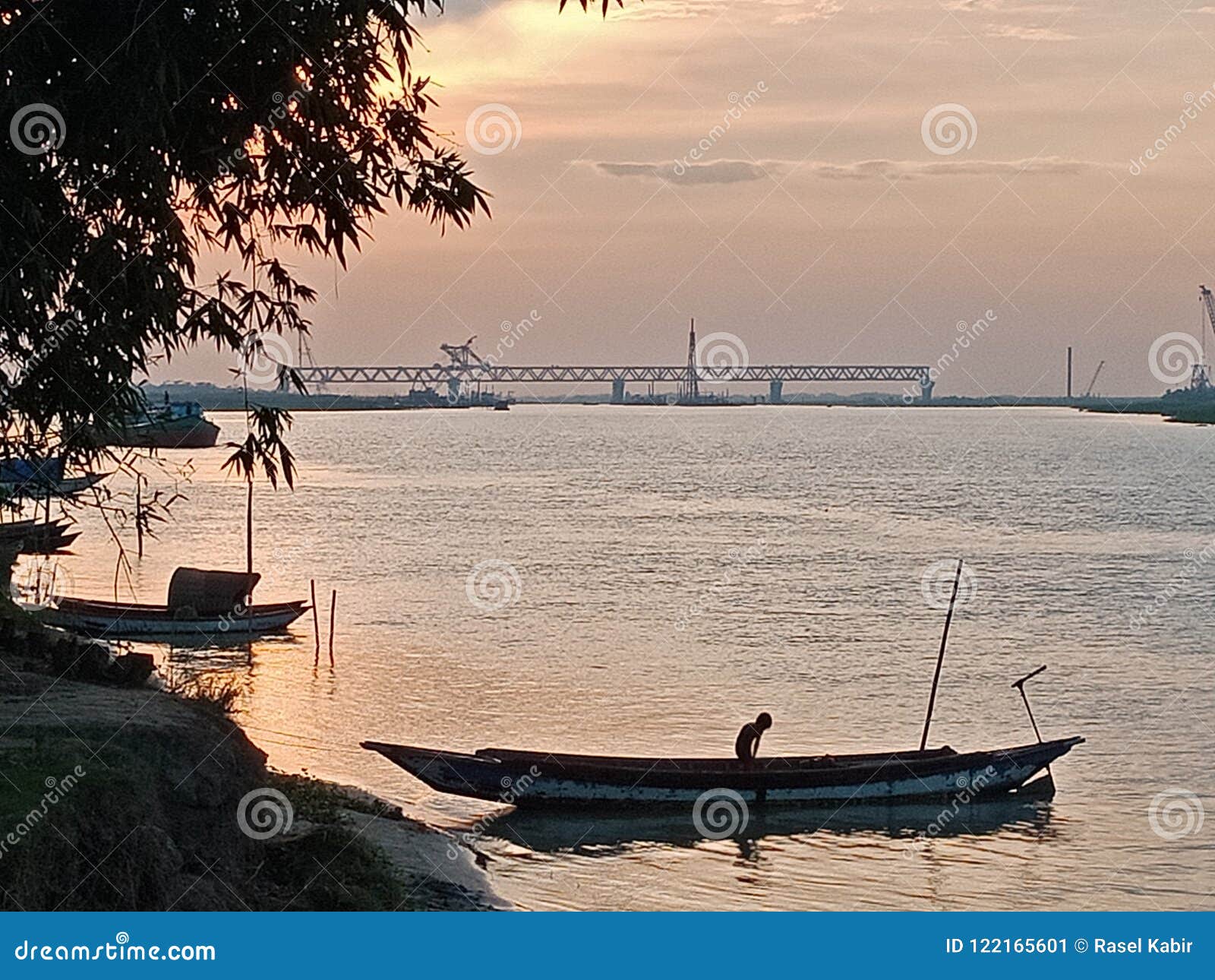 Padma Bridge stock image. Image of working, bangladesh - 122165601