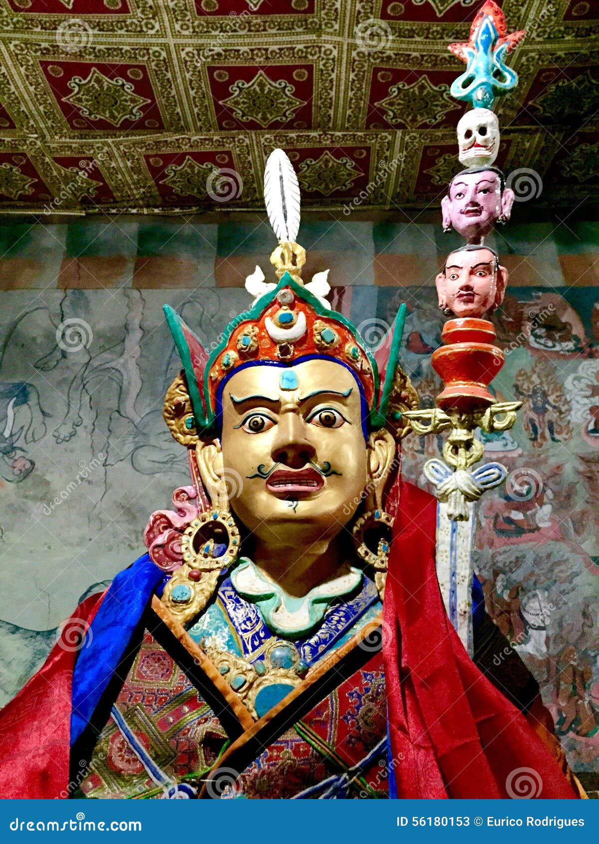 Padmasambhava statue editorial stock photo. Image of thiksay - 56180153
