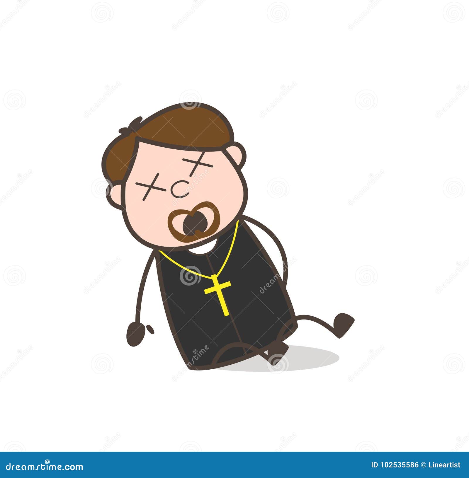 Padre Idoso Dizzy-Face Vetora Ilustração Stock - Ilustração de punho ...