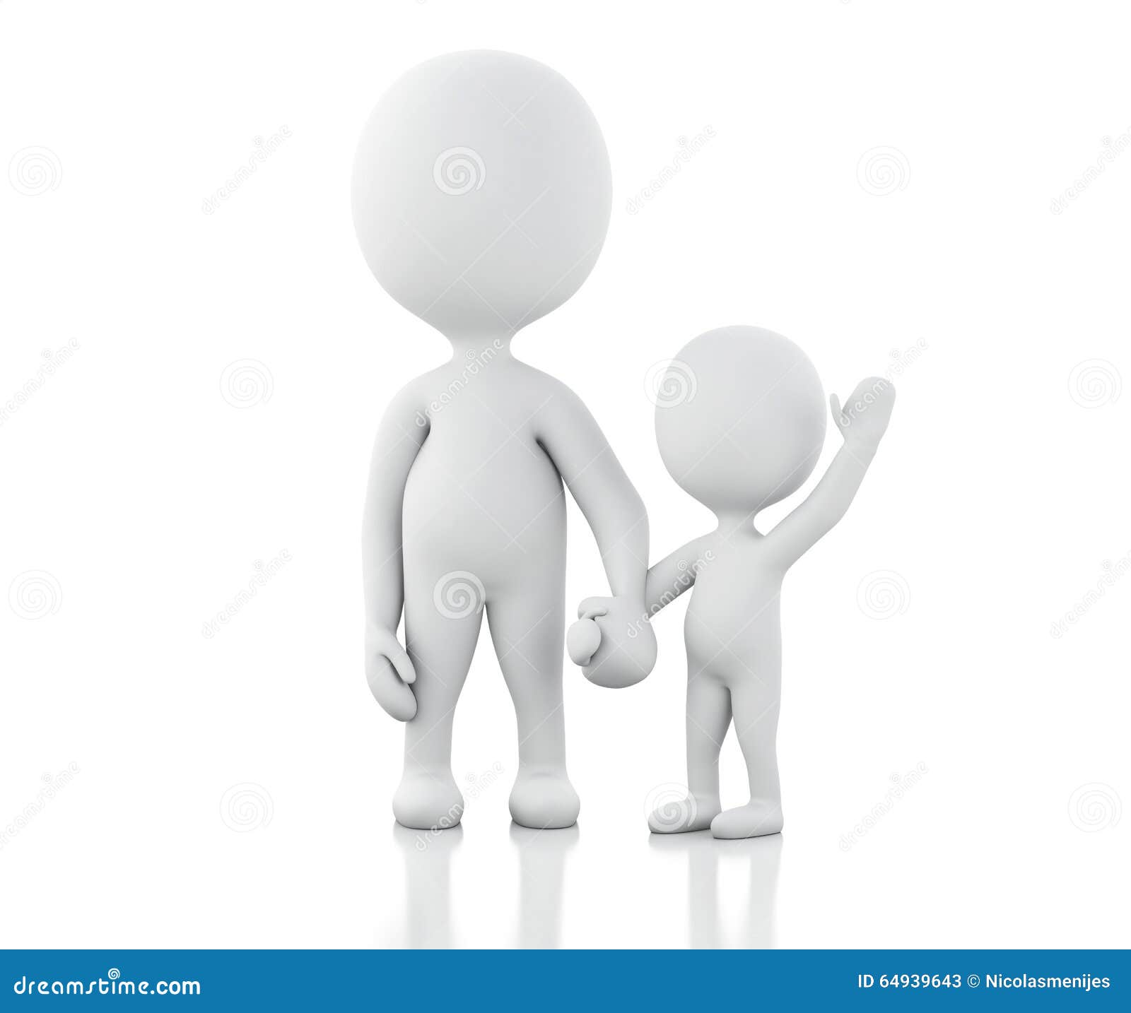 Padres 3d con los niños stock de ilustración. Ilustración de bebé ...