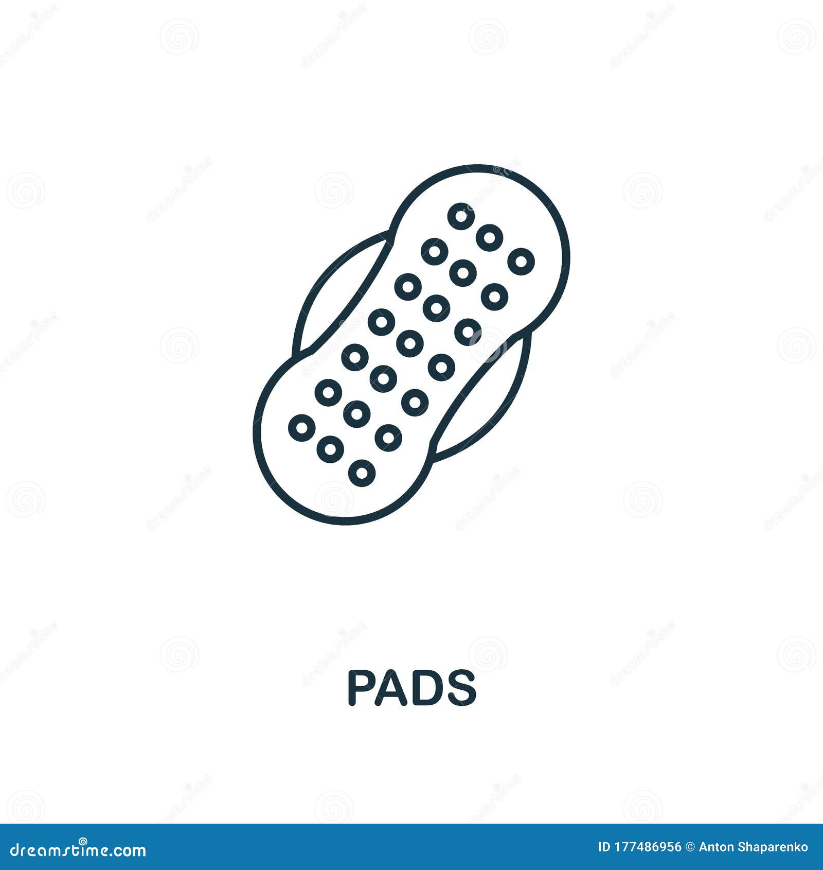 Pads Icon. Line Style Element from Hygiene Collection Stock ...