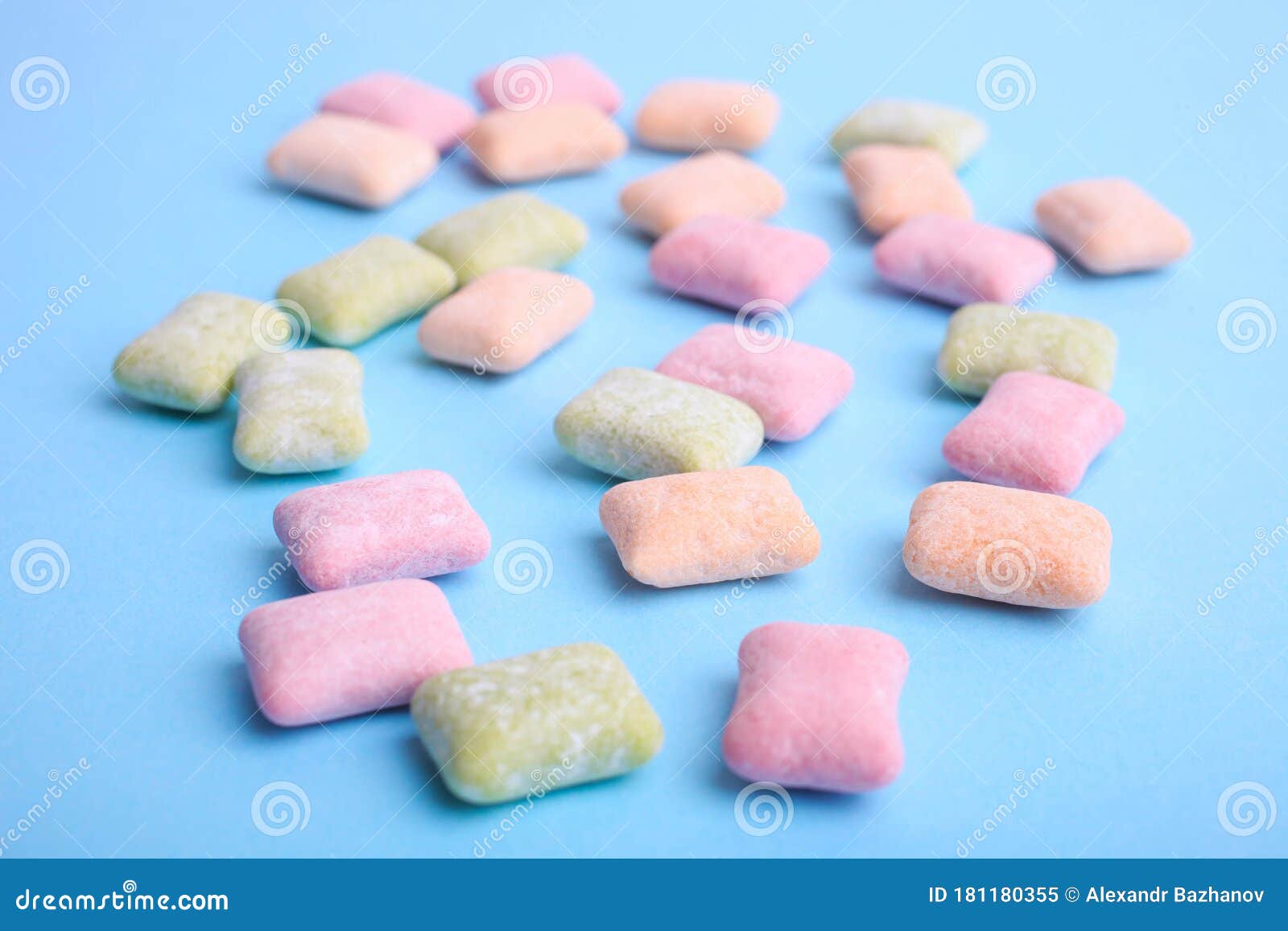 Pads of Multi-colored Chewing Gum Stock Image - Image of childhood ...