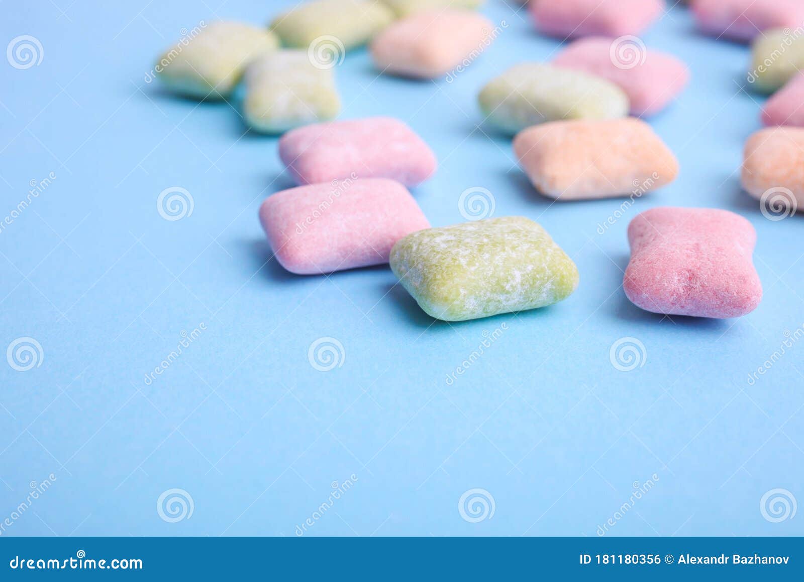 Pads of Multi-colored Chewing Gum Stock Photo - Image of tooth, taste ...