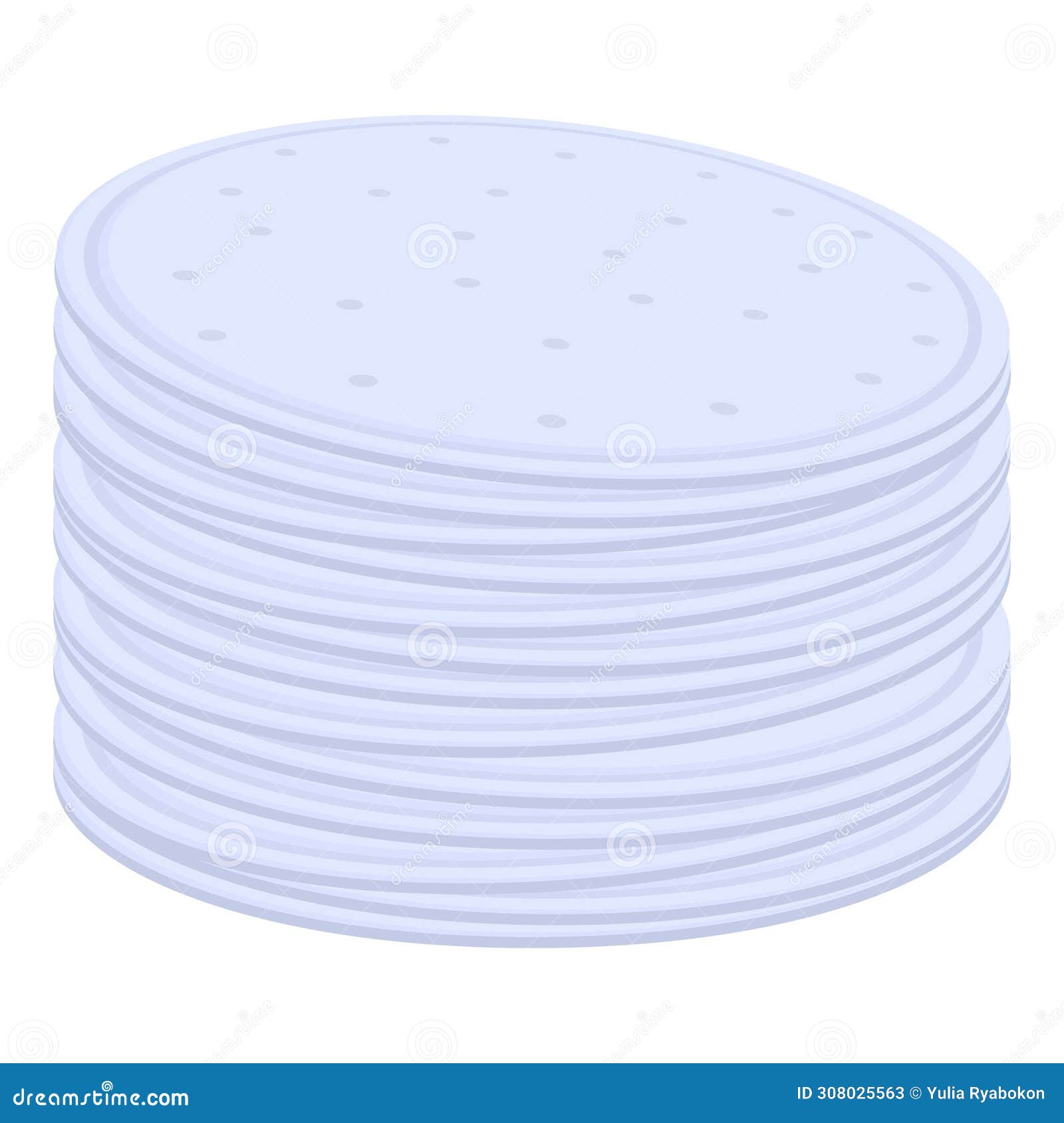 Pads Stack Icon Cartoon Vector. Cosmetic Cotton Material Stock Vector ...