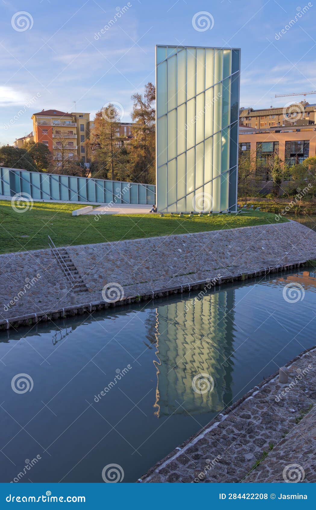 Monument Memory and Light by the Canal in Padua Italy Editorial Stock ...