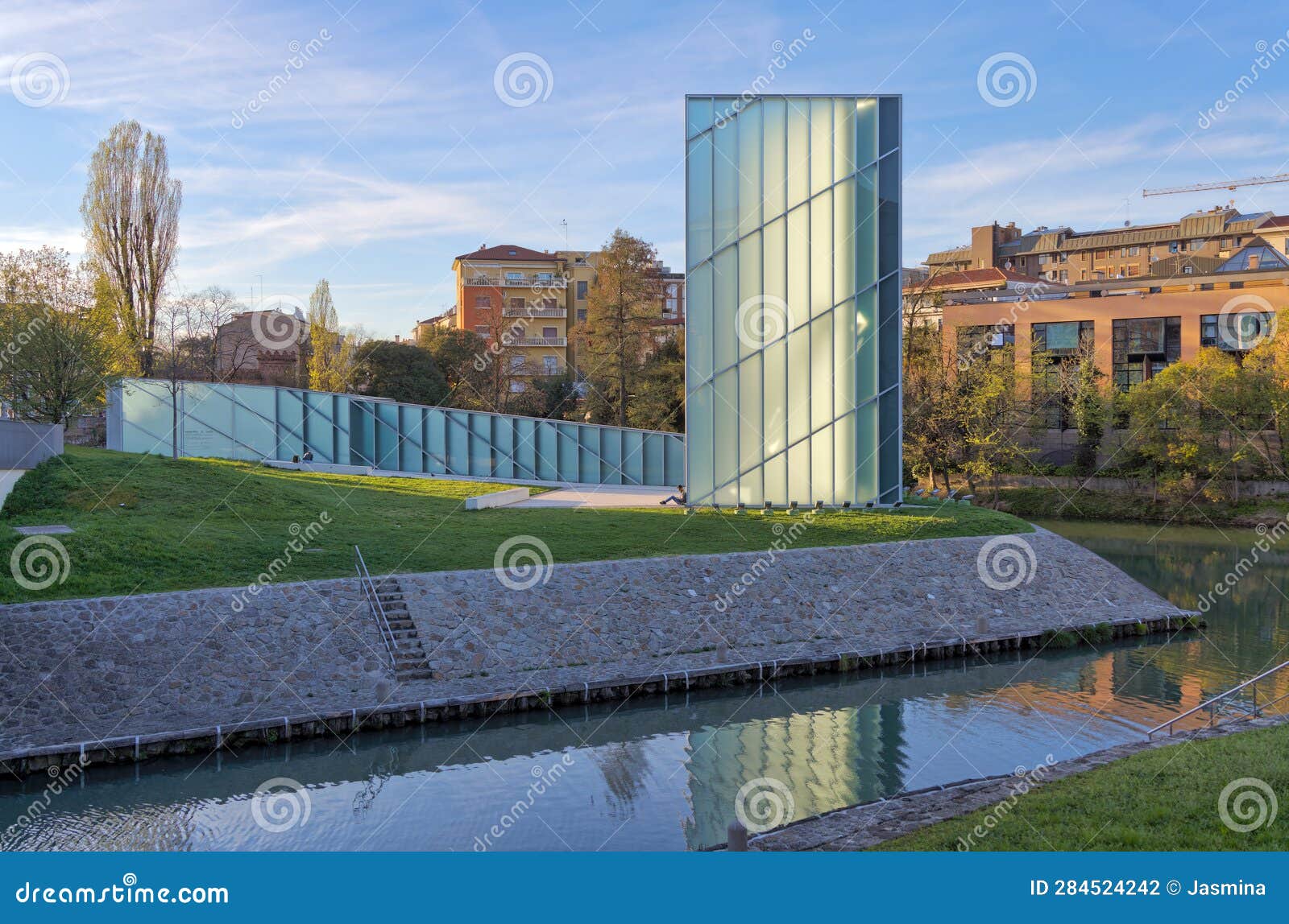 Monument Memory and Light by the Canal in Padua Italy Editorial ...