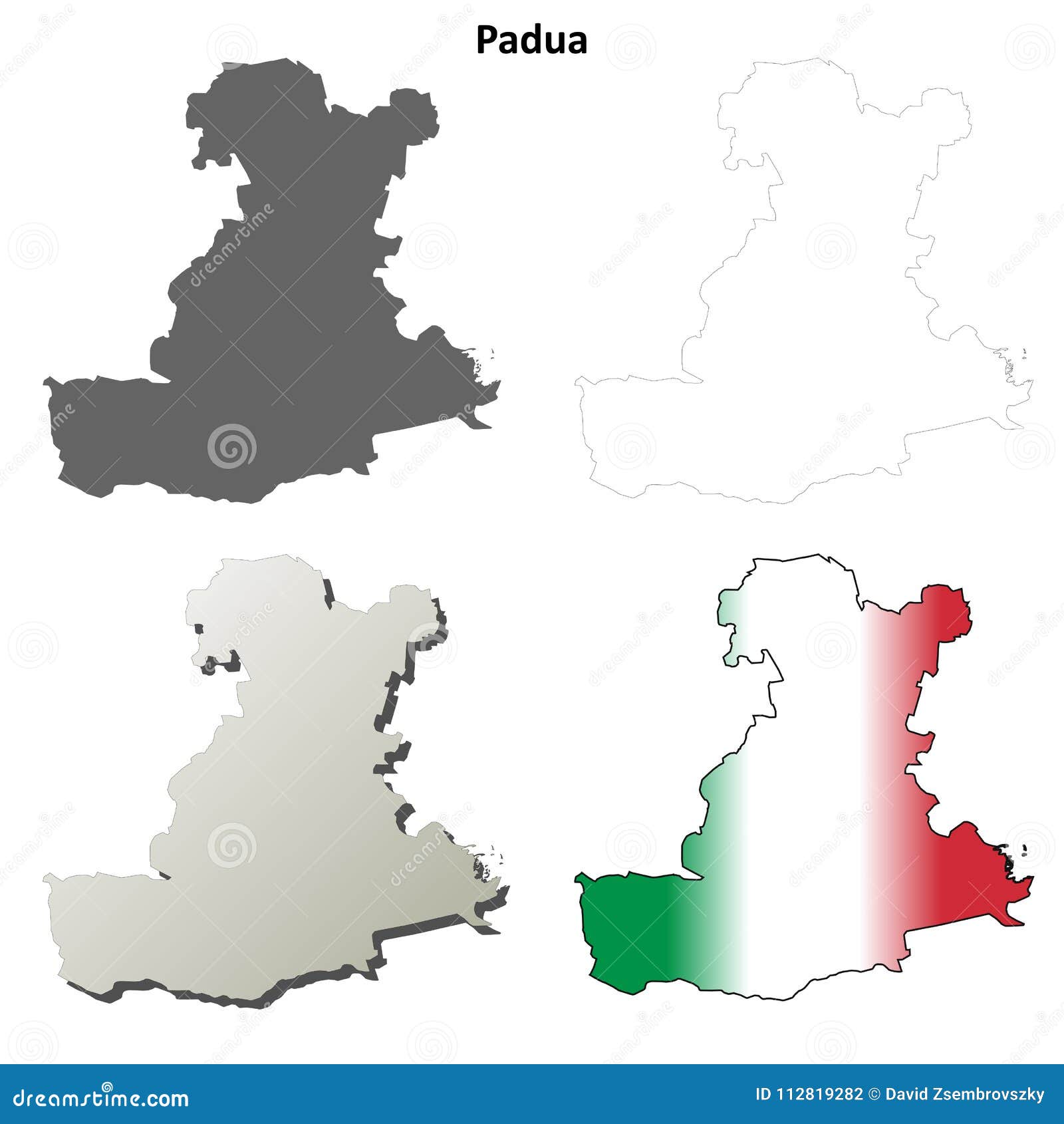 Padua Map. Detailed Map Of Padua City Administrative Area. Cityscape ...