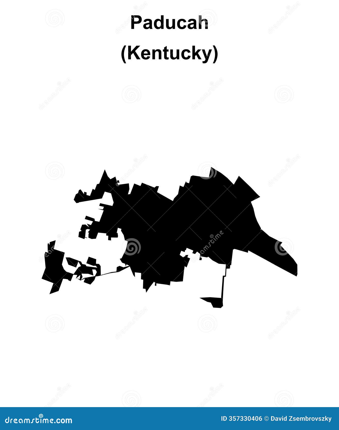 Paducah outline map stock illustration. Illustration of contour - 357330406