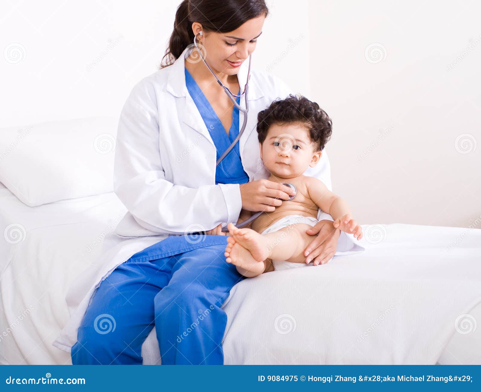 Paediatrician Checking Baby Stock Image - Image of baby, child: 9084975