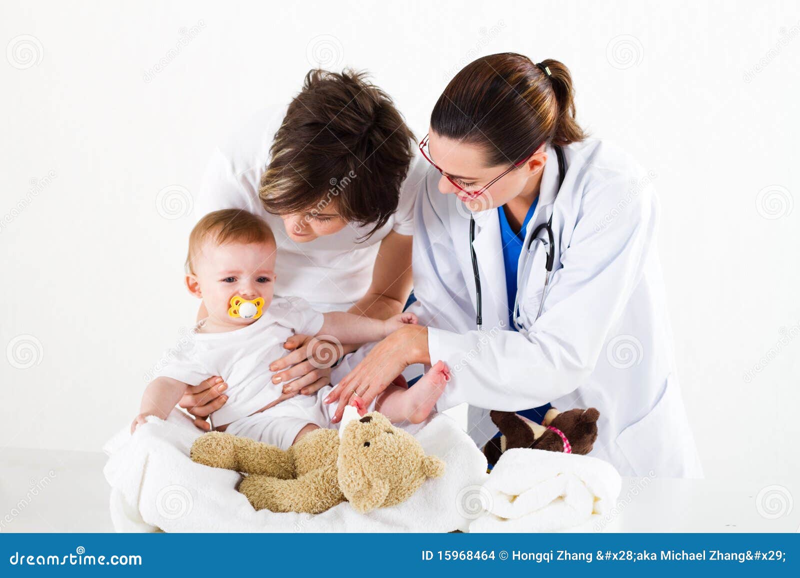 Paediatrician Checkup stock photo. Image of doctor, examine - 15968464