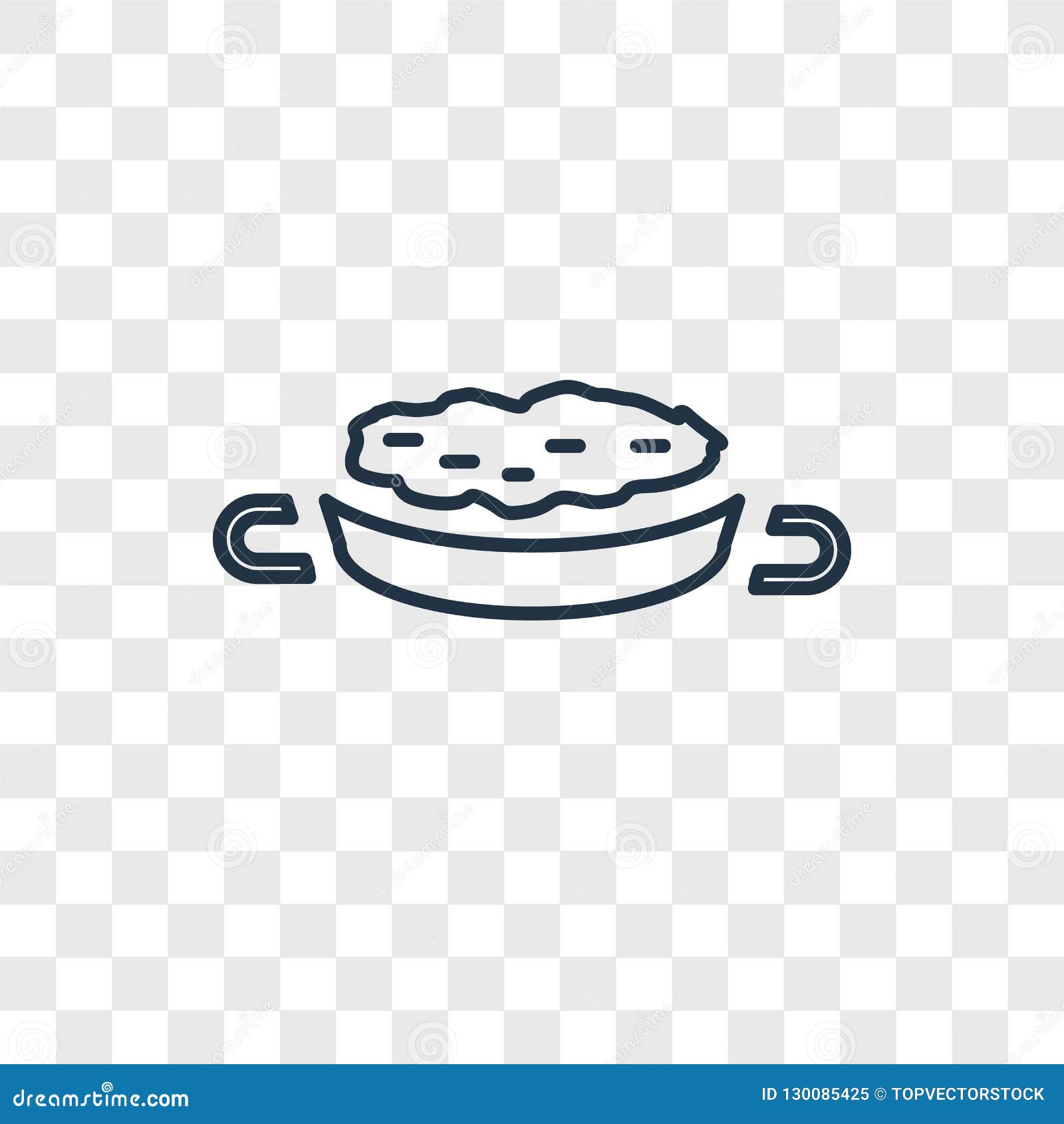 Paella Concept Vector Linear Icon Isolated on Transparent Background ...