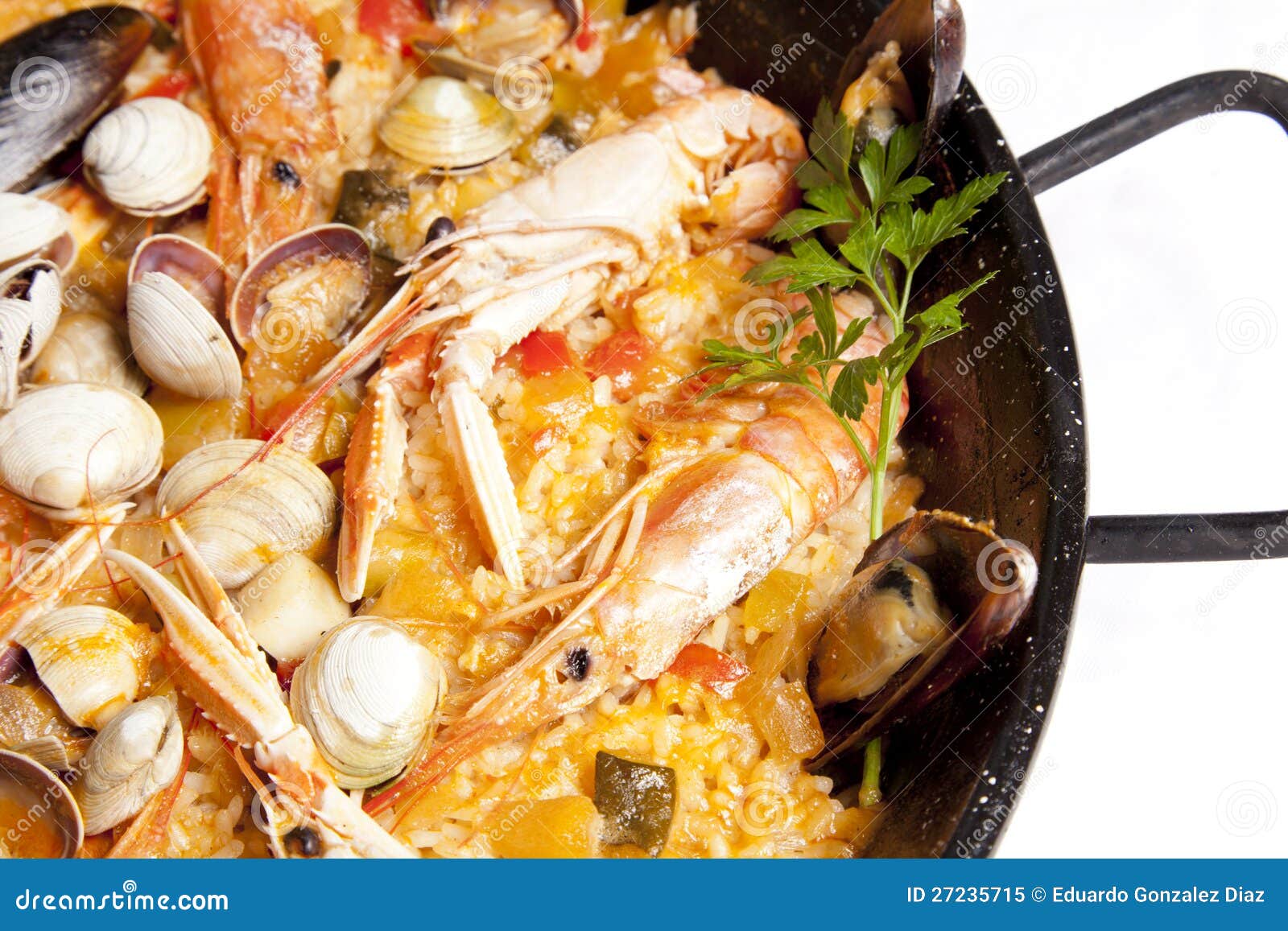 Paella rice stock image. Image of typical, shrimp, rice - 27235715