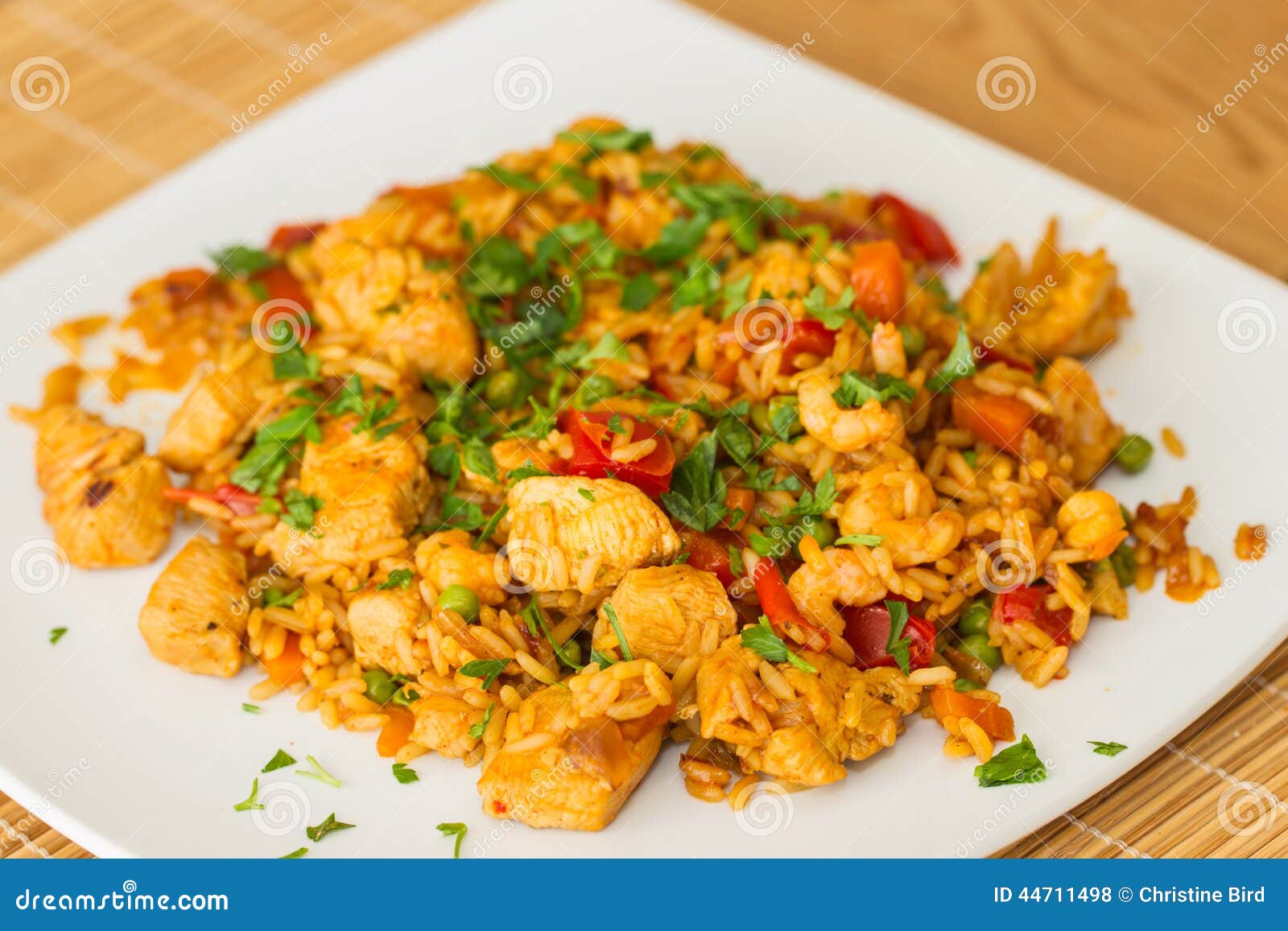 Paella serving on a plate. stock photo. Image of culture - 44711498