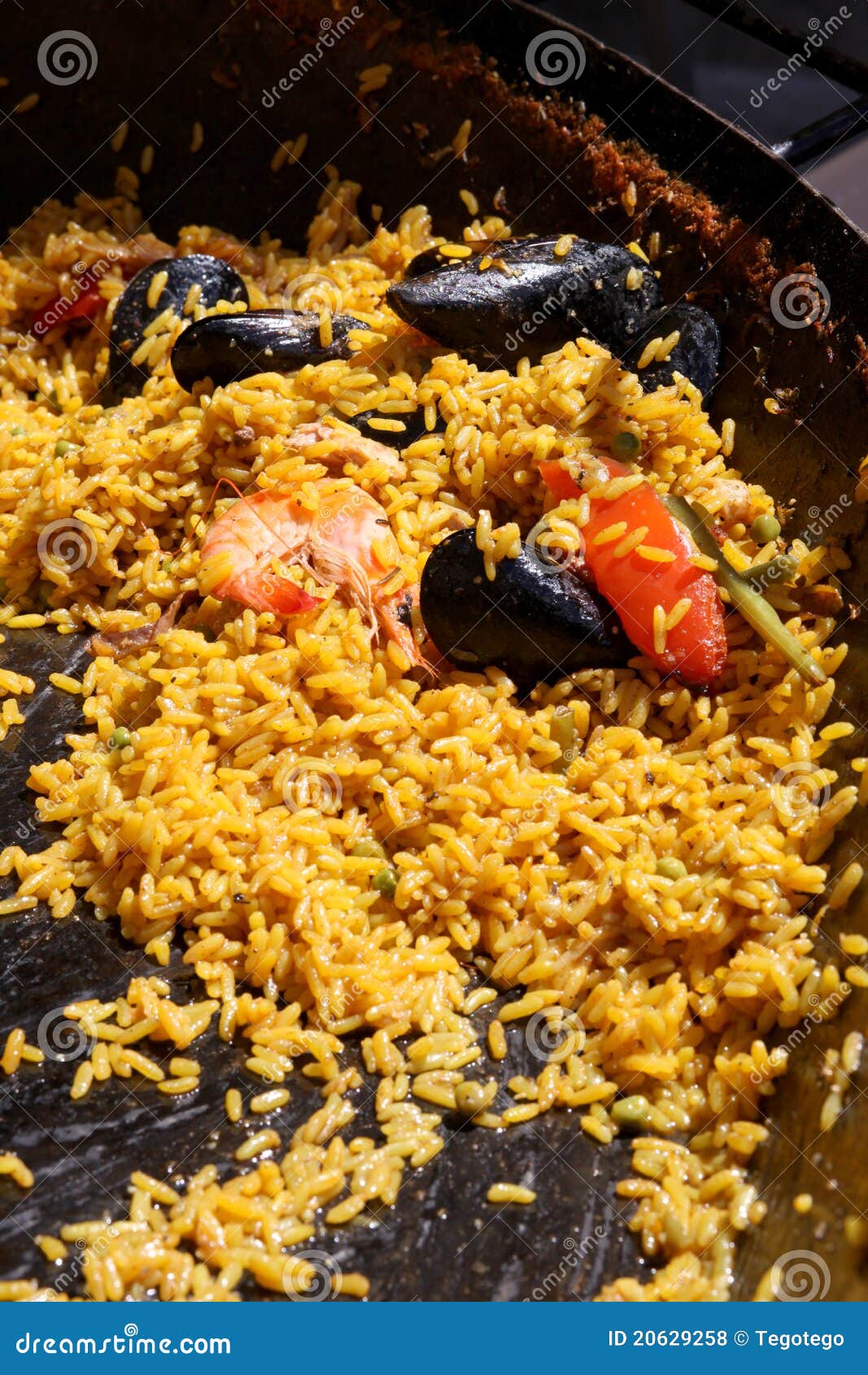 Paella - Traditional Spanish Rice Stock Photo - Image of meal, prepared ...