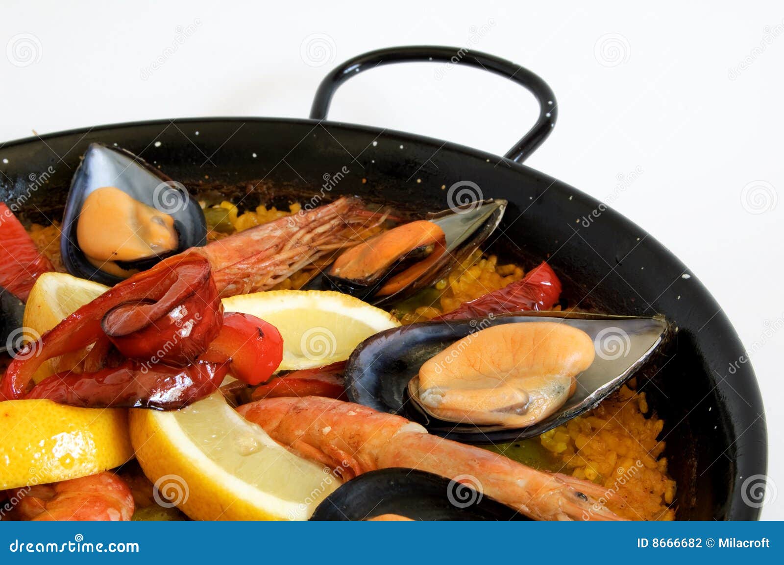 Paella - Traditionele Spaanse Rijst Stock Foto - Image of menu, spanje ...