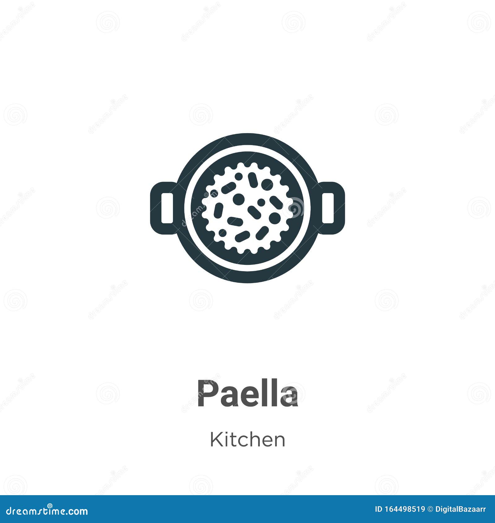 Paella Vector Icon On White Background. Flat Vector Paella Icon Symbol ...