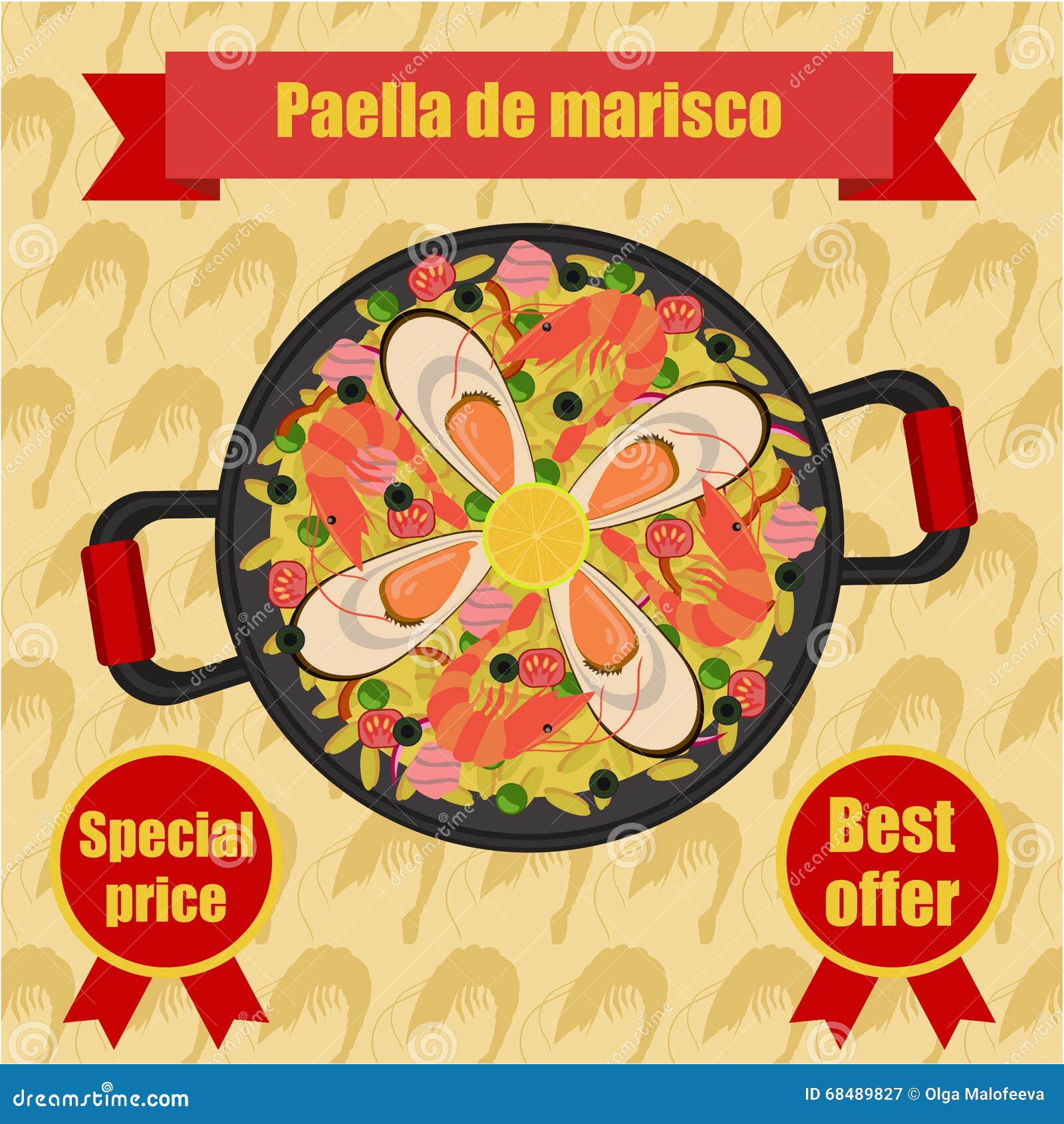Paella Vector Icon On White Background. Flat Vector Paella Icon Symbol ...