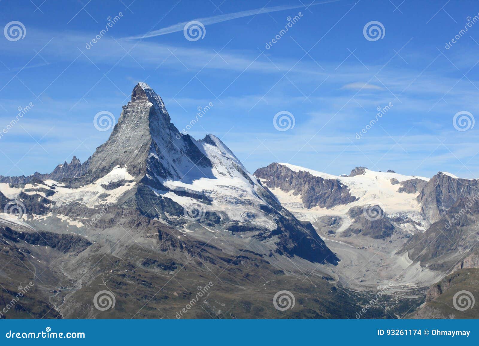 Paesaggio al Cervino fotografia stock. Immagine di altezza - 93261174