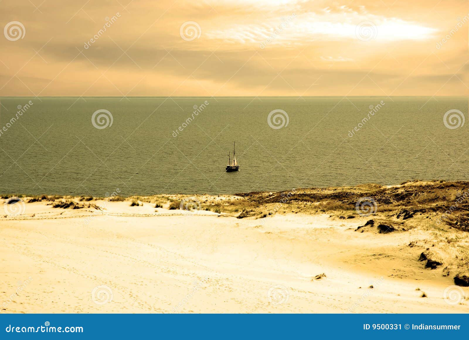 Paesaggio Della Duna E Mare Di Kursiu Immagine Stock - Immagine di ...