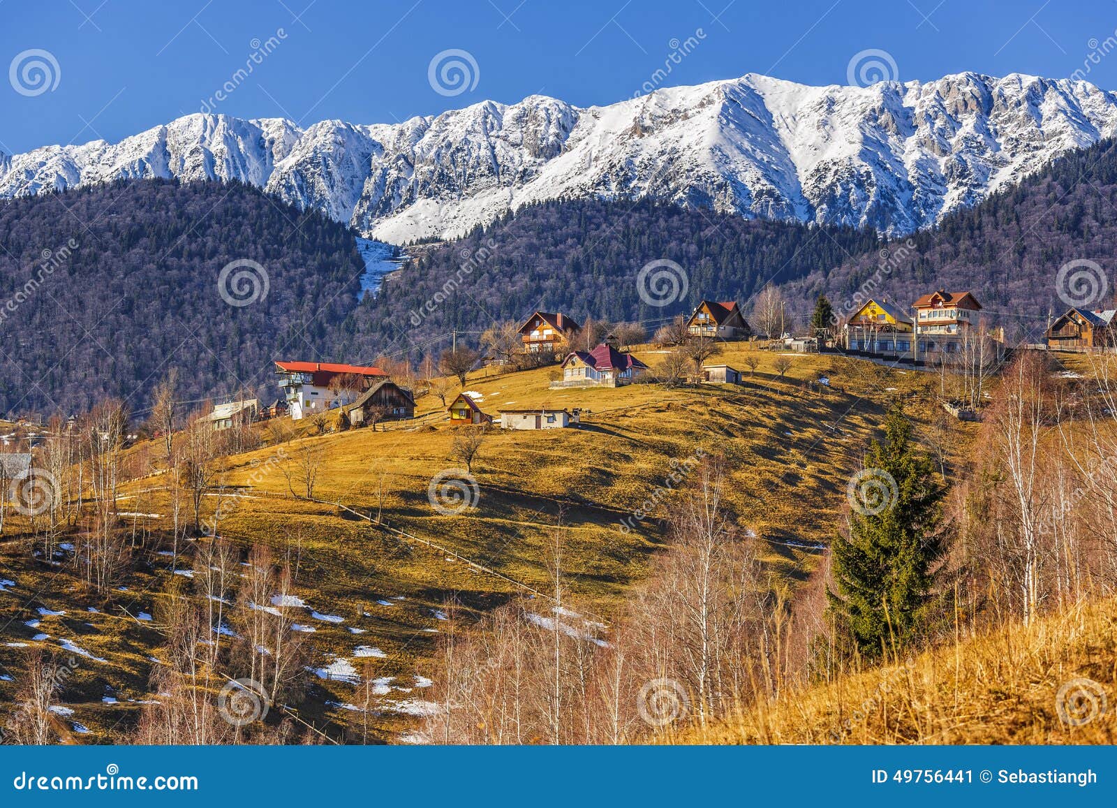 Paesaggio Rurale Della Montagna Immagine Stock - Immagine di boschetto ...