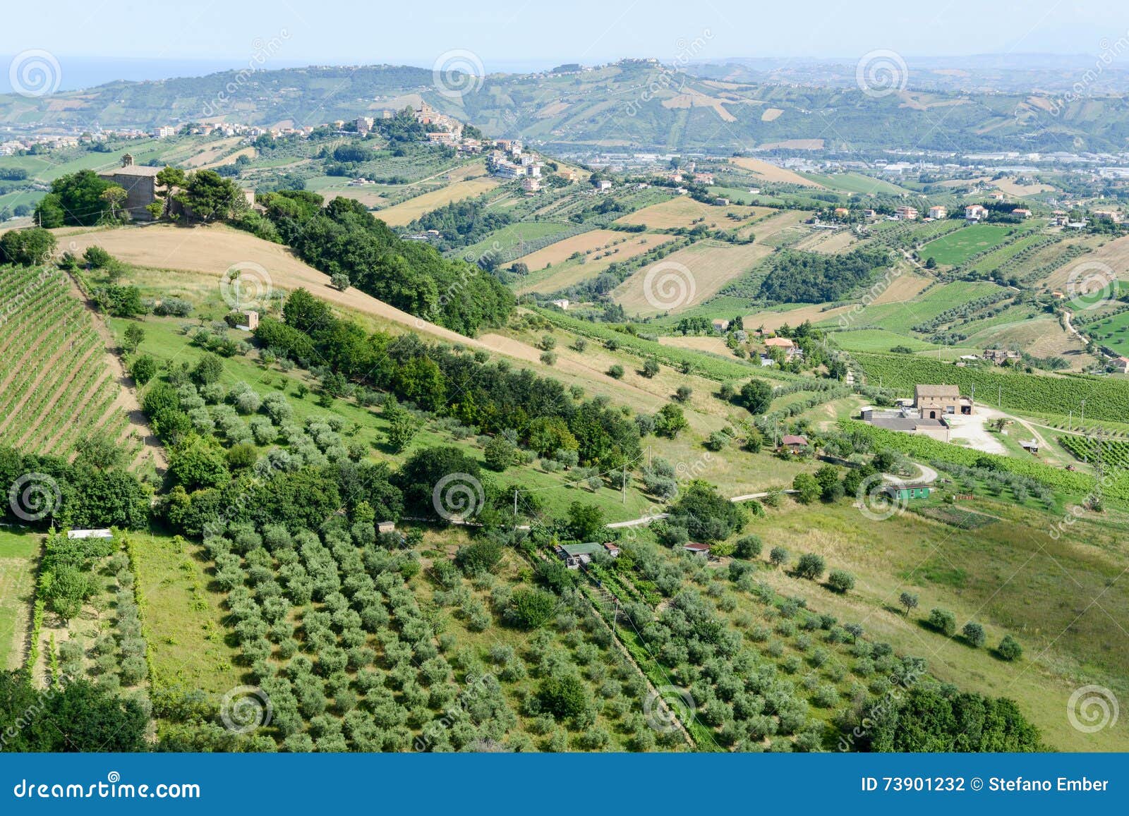 Paesaggio Rurale Sulla Marche Fotografia Stock - Immagine di terra ...