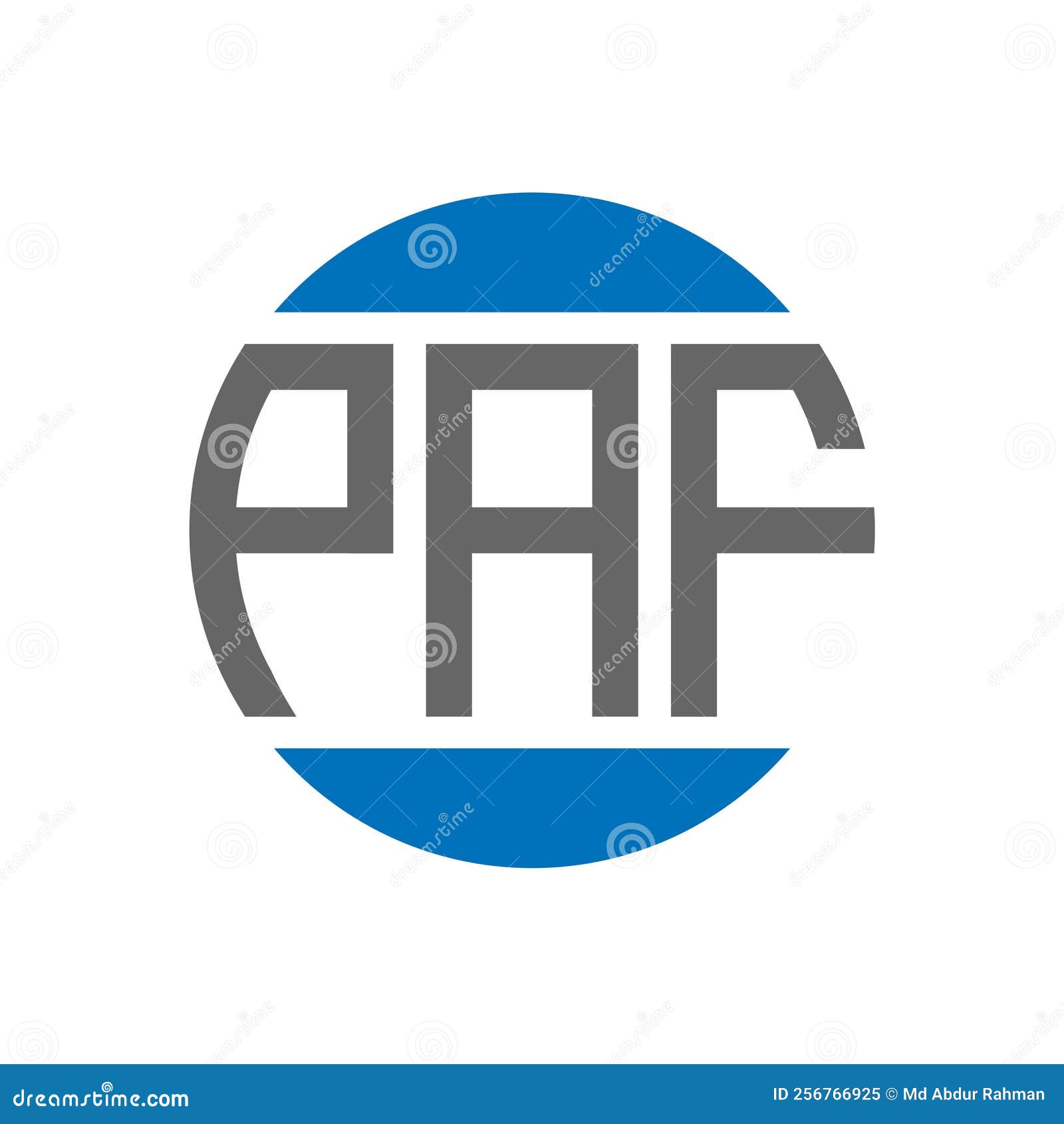PAF Letter Logo Design on White Background. PAF Creative Initials ...