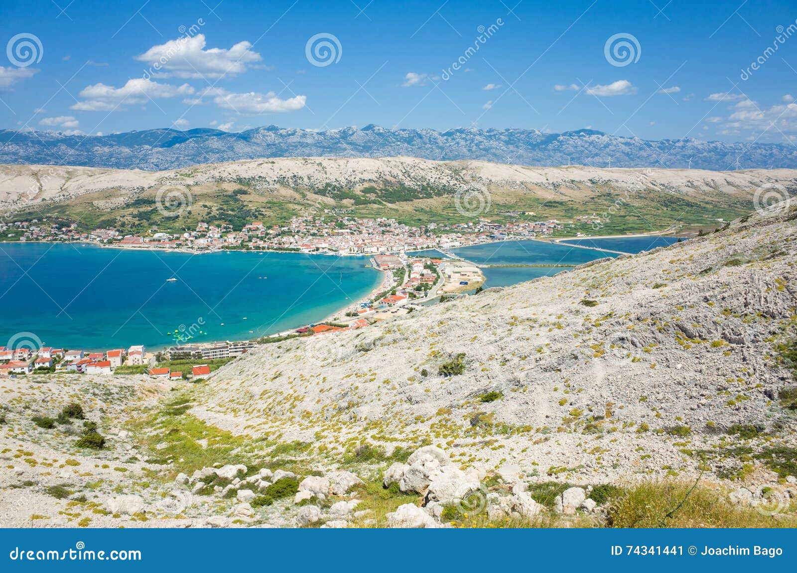 Pag Croatia stock image. Image of sunny, ocean, colorful - 74341441