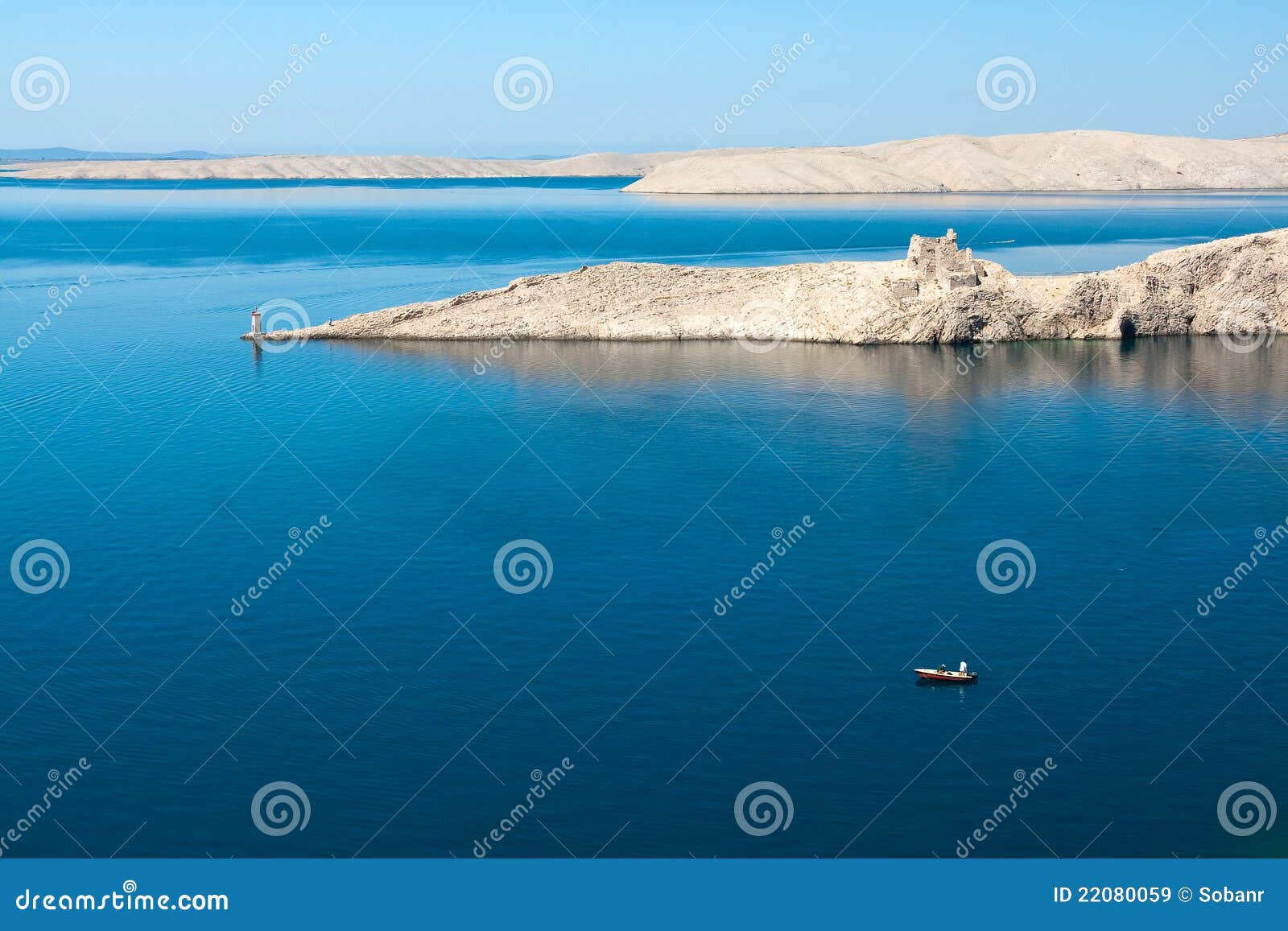 Pag Island stock image. Image of seascape, rocks, horizon - 22080059