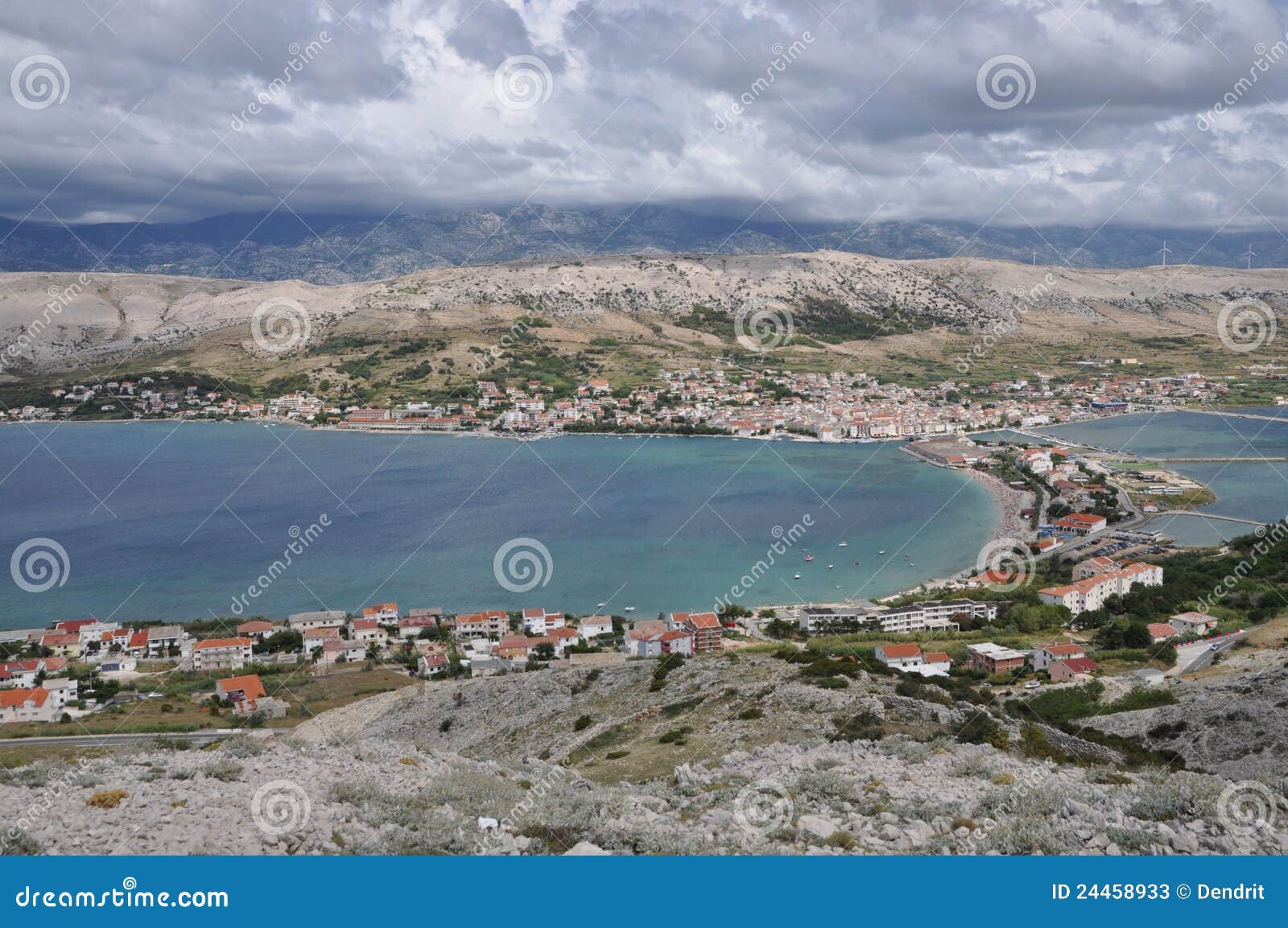 Pag, Kroatien stock image. Image of tourism, mountains - 24458933