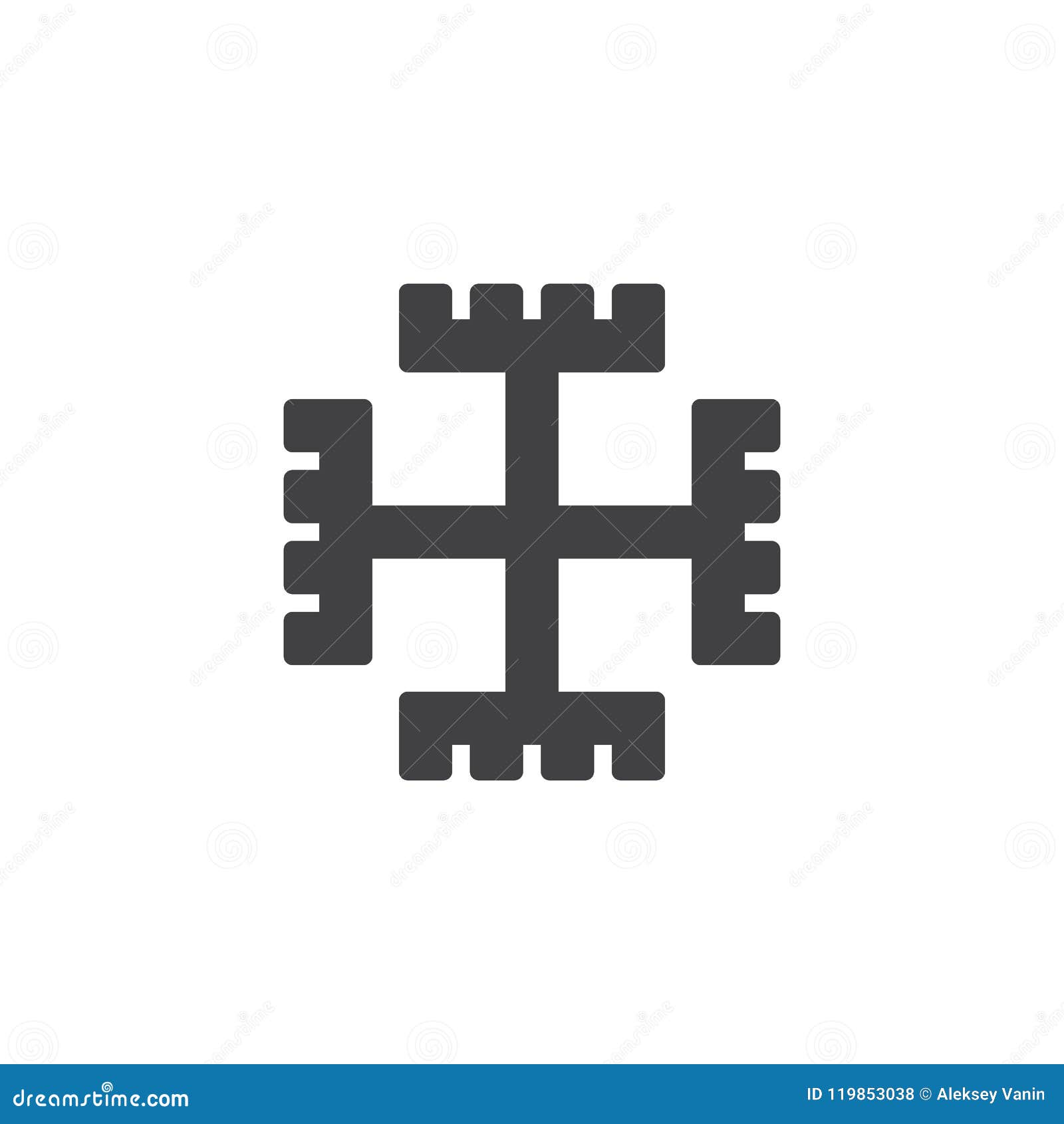 Pagan cross vector icon stock vector. Illustration of pagan - 119853038