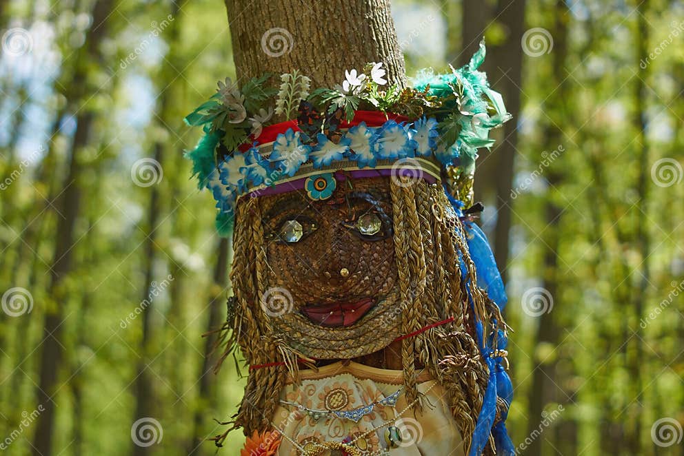 The Pagan Idol in the Woods. Stock Photo - Image of buildings, paganism ...