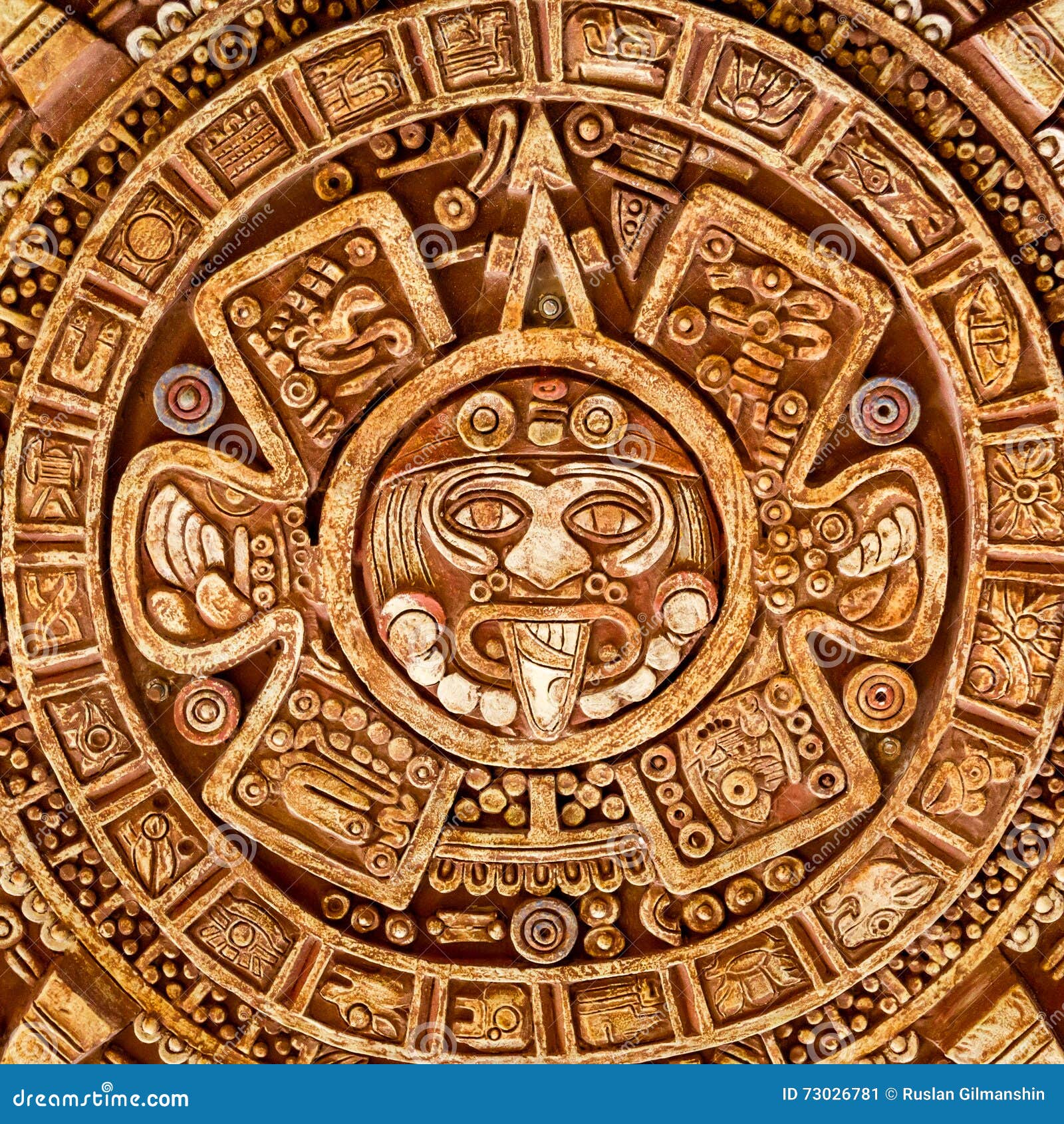 Pagan Ornament of a Tribe Maya Texture Stock Image - Image of facade ...
