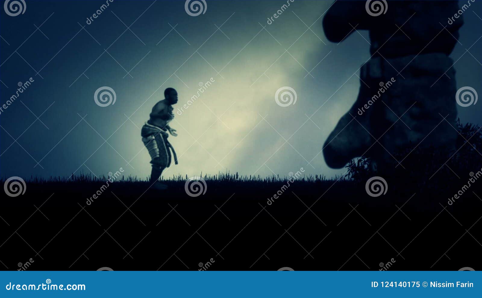 Pagan Praying To a Ancient Stone God Stock Video - Video of helmet ...